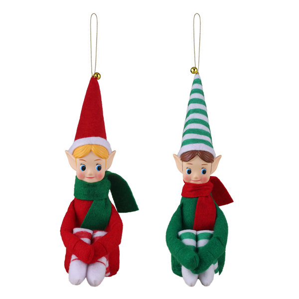 Merry Mischief Makers Set of 2 Recordable Knee Hugger Elves | Birch Lane