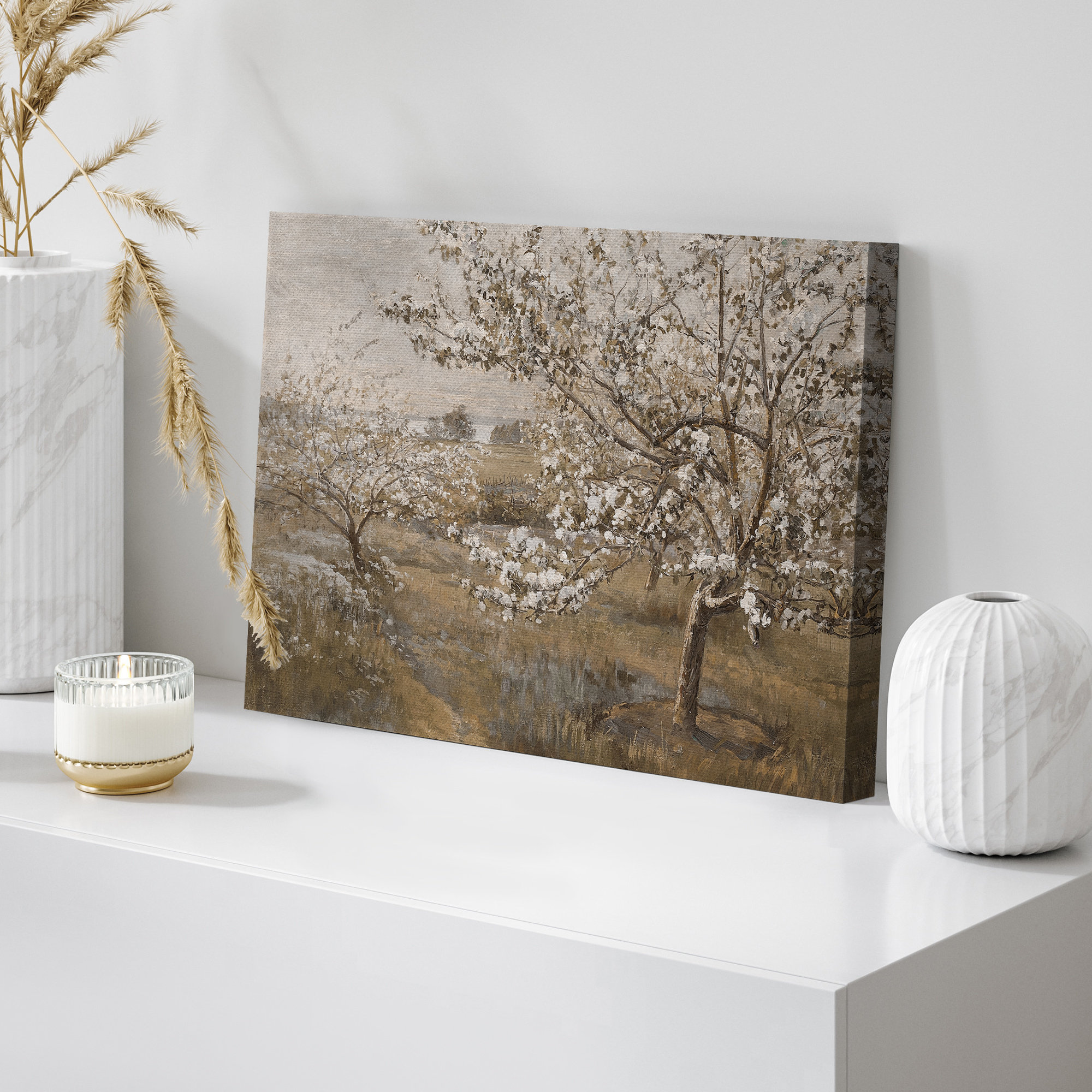 IDEA4WALL Spring Orchard Trees in Bloom Canvas Print Wall Art ...