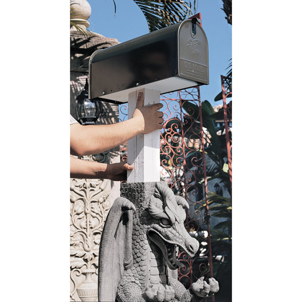 Design Toscano Zippy the Dragon Mailbox Post Sleeve Statue & Reviews ...