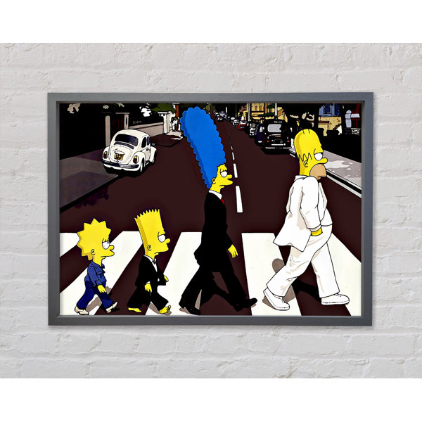 Bright Star Simpsons Abbey Road - Single Picture Frame Art Prints on ...