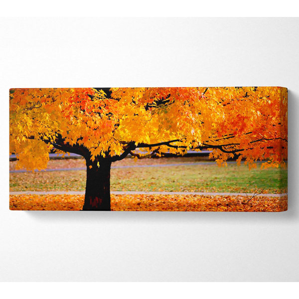 Rosalind Wheeler Orange Autumn Tree - Wrapped Canvas Print | Wayfair.co.uk