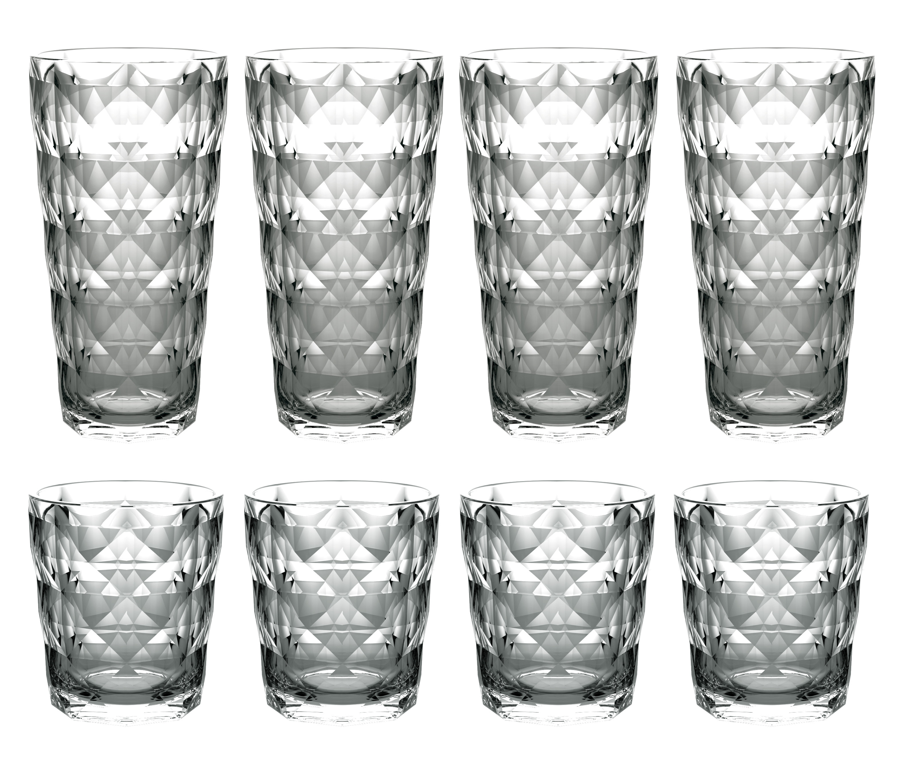Ebern Designs Bedias 8 Piece Acrylic Assorted Glassware Set & Reviews ...