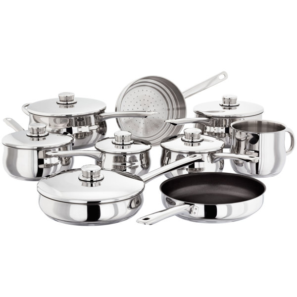 Stellar 1000 9 - Piece Stainless Steel Cookware Set & Reviews | Wayfair ...