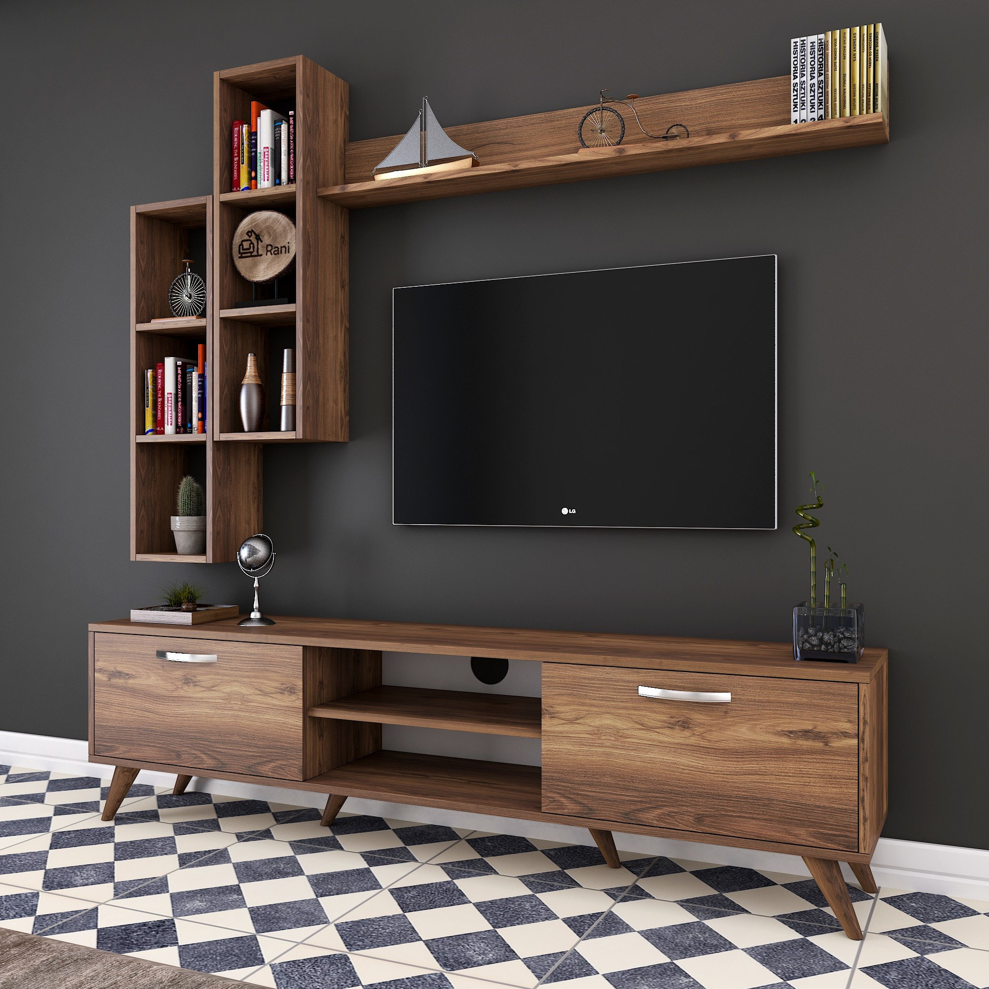East Urban Home Husnu Entertainment Center for TVs up to 55" & Reviews ...