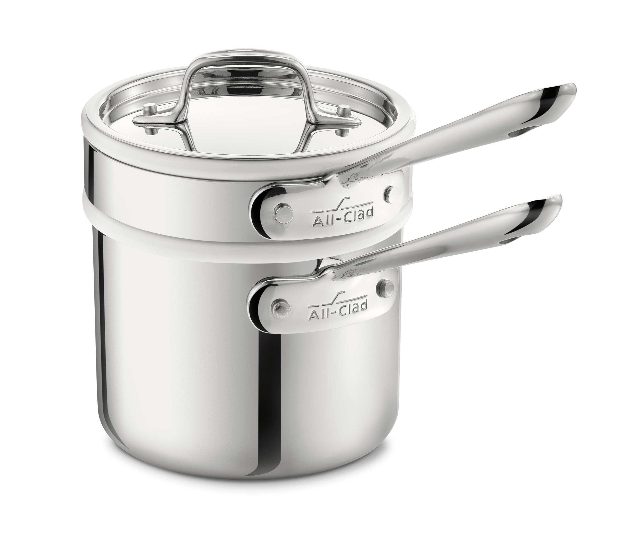All-Clad D3™ 2-qt. Stainless Steel Double Boiler Set with Lid & Reviews ...