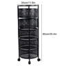 Latitude Run® Kitchen Storage Cart,5 Tier Circular Rotating Basket ...