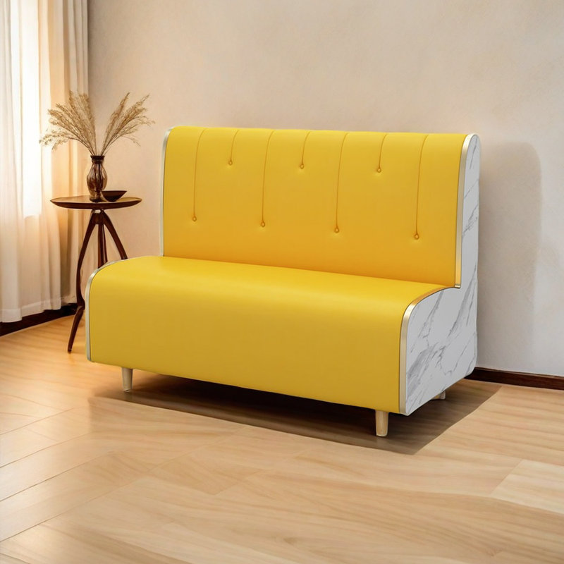 Canadian Linen Modern Simple Luxury Cafe Restaurant Soft Benches Faux ...