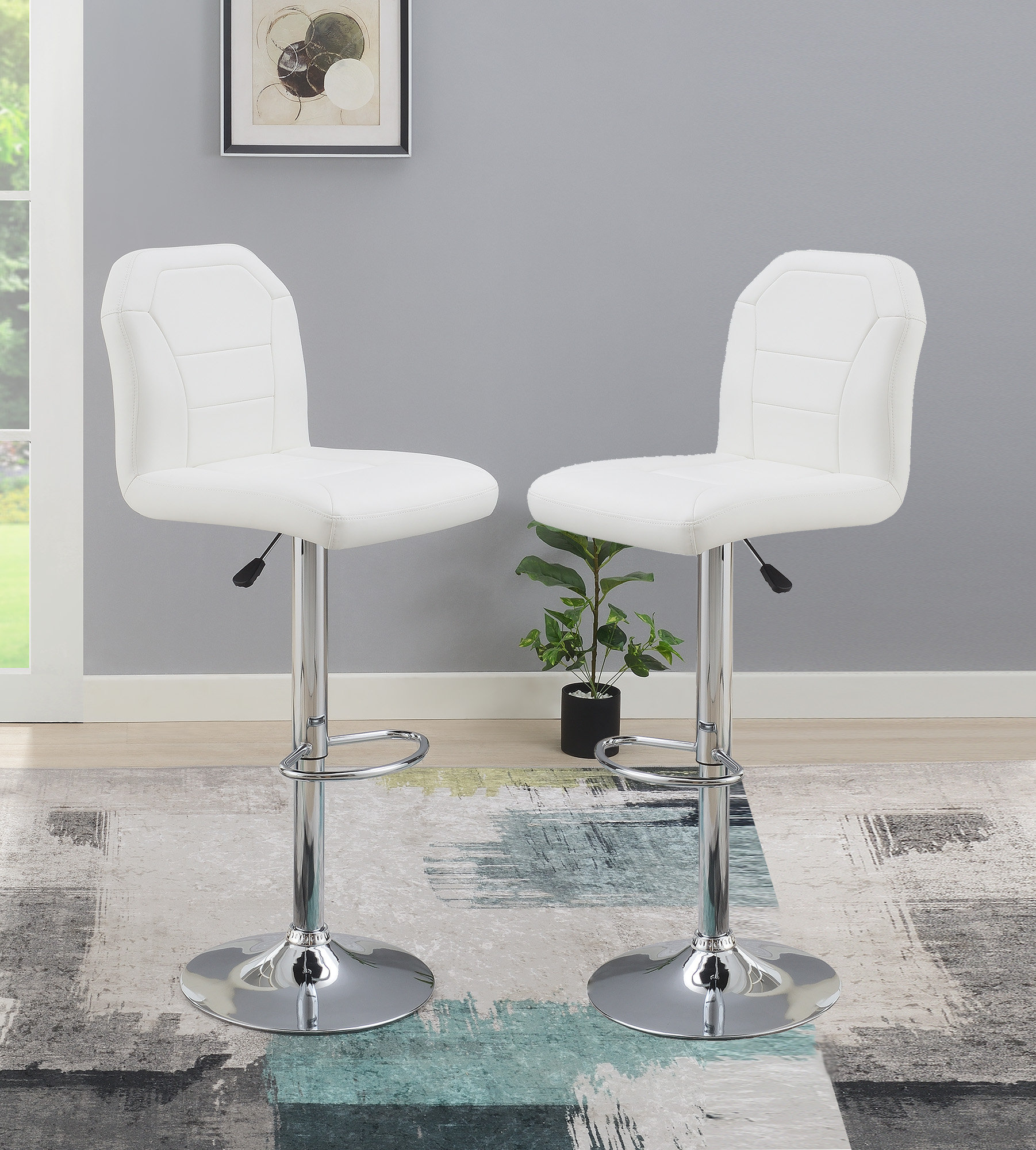 Latitude Run® Swivel Adjustable Height Stool | Wayfair