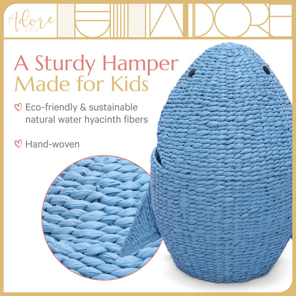 Adore Decor Sharky Laundry Hamper, Child & Pet Safe Toy Basket or Baby ...
