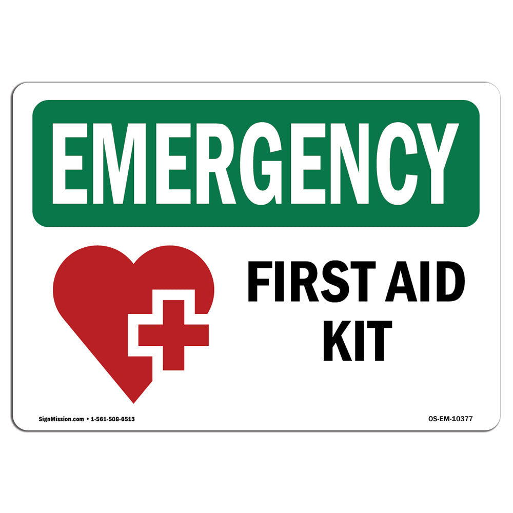 SignMission OSHA EMERGENCY First Aid Kit With Symbol| Sign - Wayfair Canada