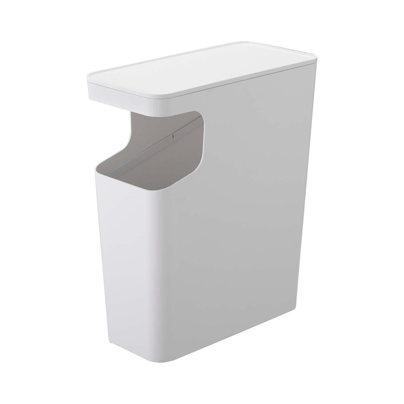 Yamazaki USA Tower Yamazaki Home Slim Side Table And Waste Basket Trash ...