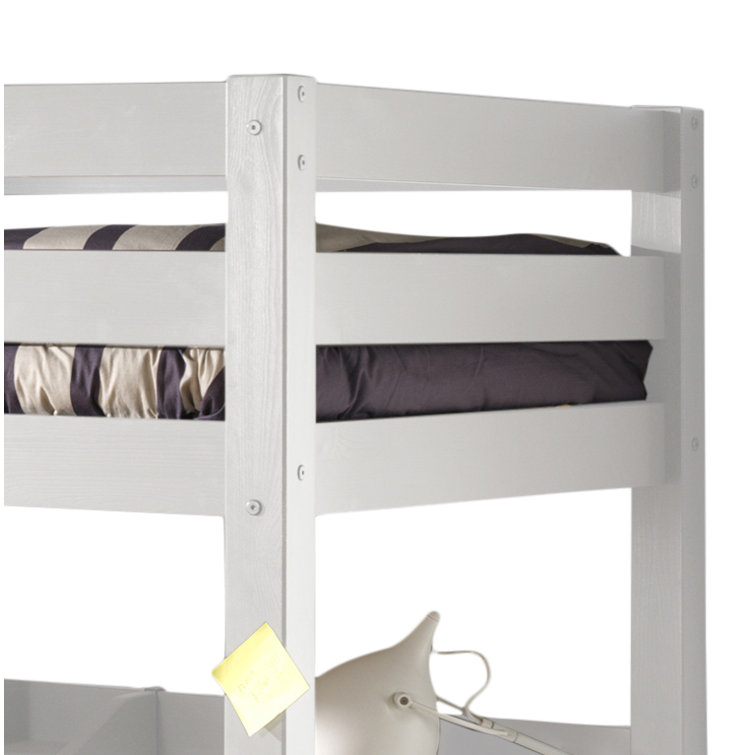 Vipack Pino European Single High Sleeper Bed with Desk & Reviews ...