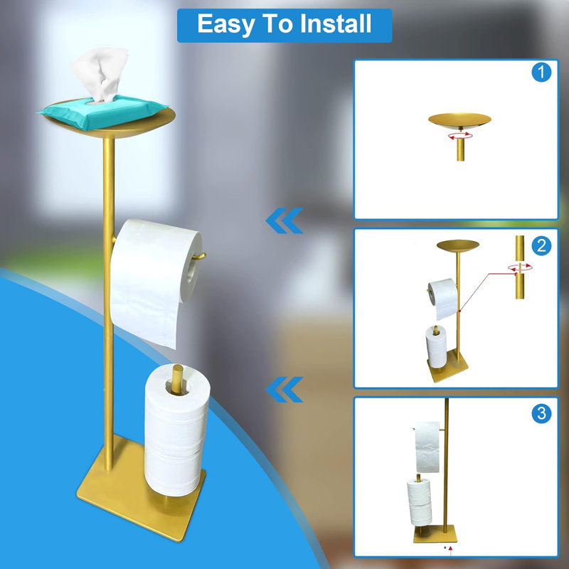 Rebrilliant Free Standing Toilet Paper Holder | Wayfair