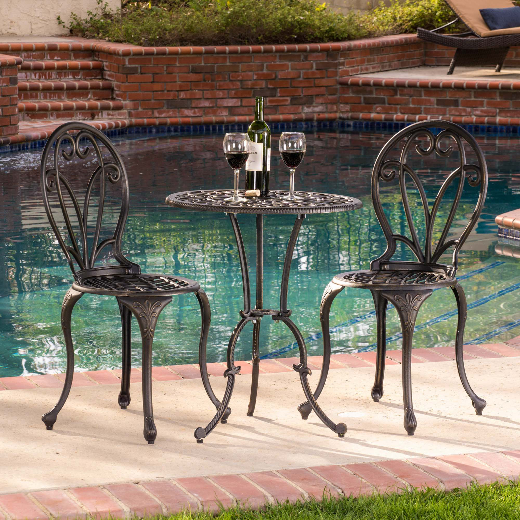 One Allium Way® 3 Piece Patio Bistro Set | Wayfair