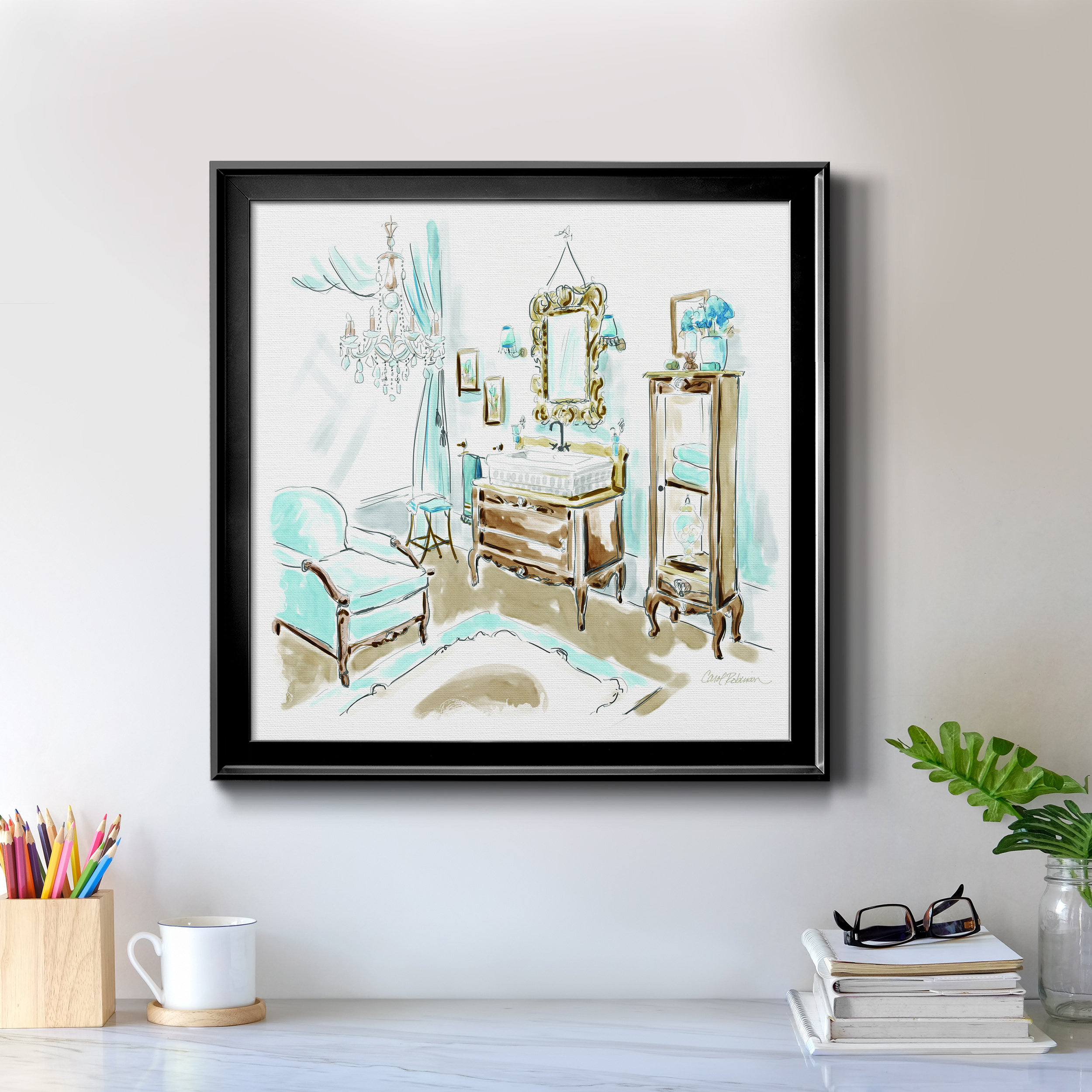 Ophelia & Co. Blue Opulence I - Picture Frame Print on Canvas - Wayfair ...