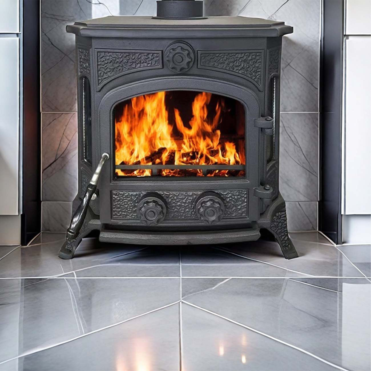 Hart Enjoy life Real fire fireplace Cast iron living room fireplac ...