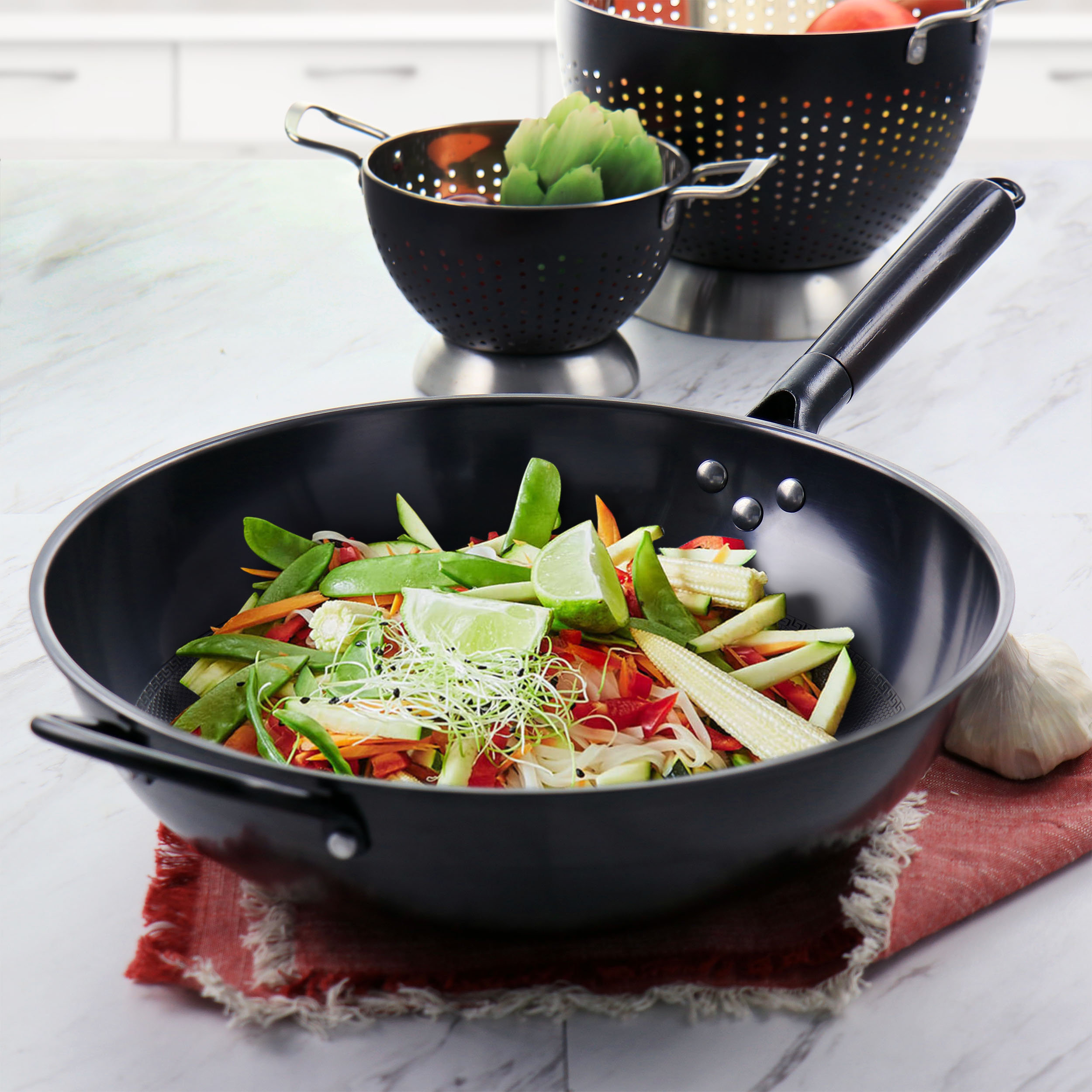 Gibson Home 13'' Carbon Steel Wok | Wayfair