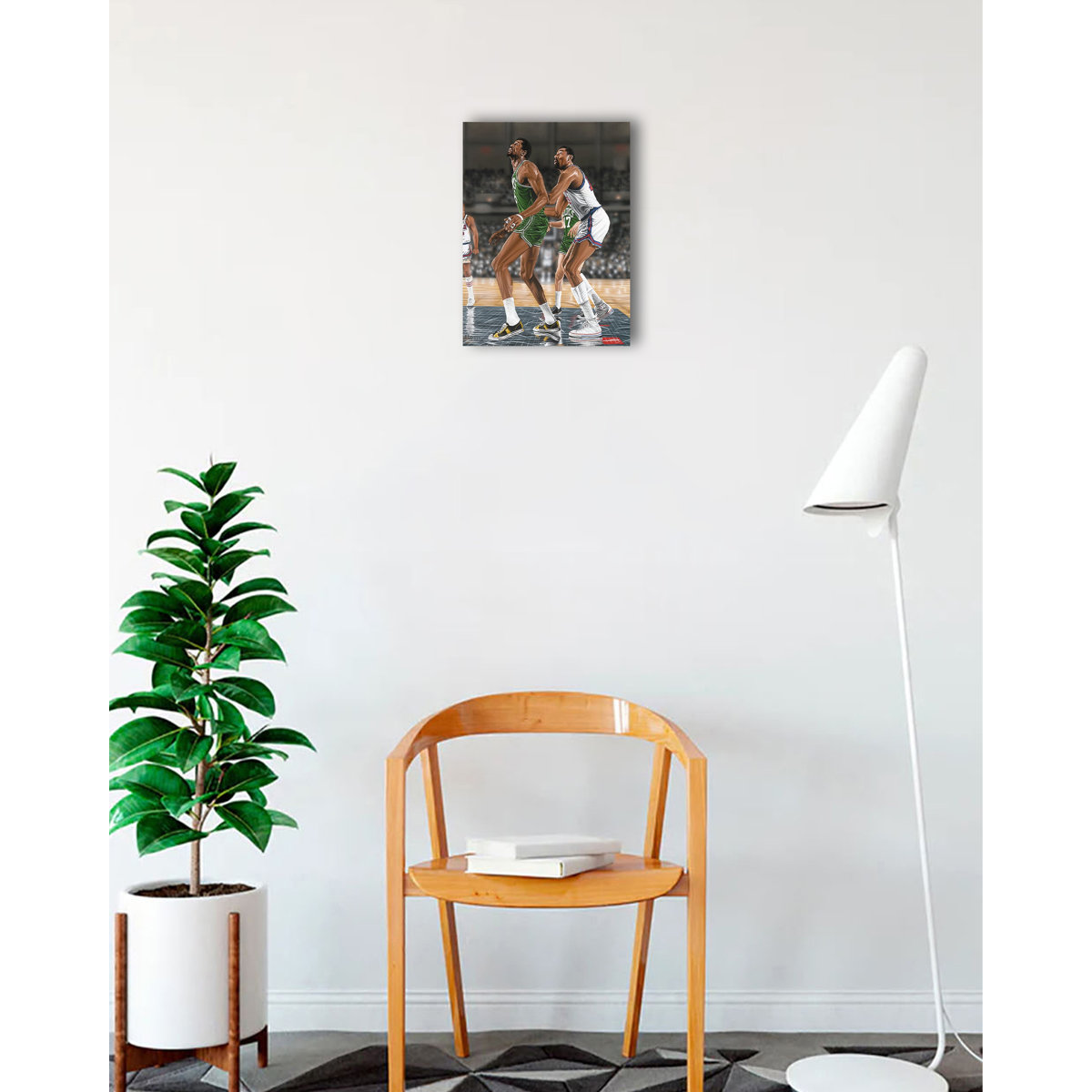 Buy Art For Less Wilt Chamberlin and Bill Russell Artwork by Darryl ...