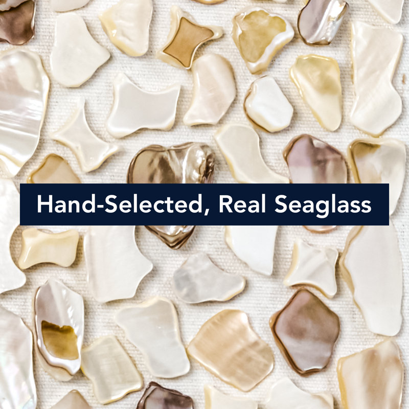 Rosecliff Heights Natural Seashell Mosaic 2-Piece Framed Wall Decor Set ...