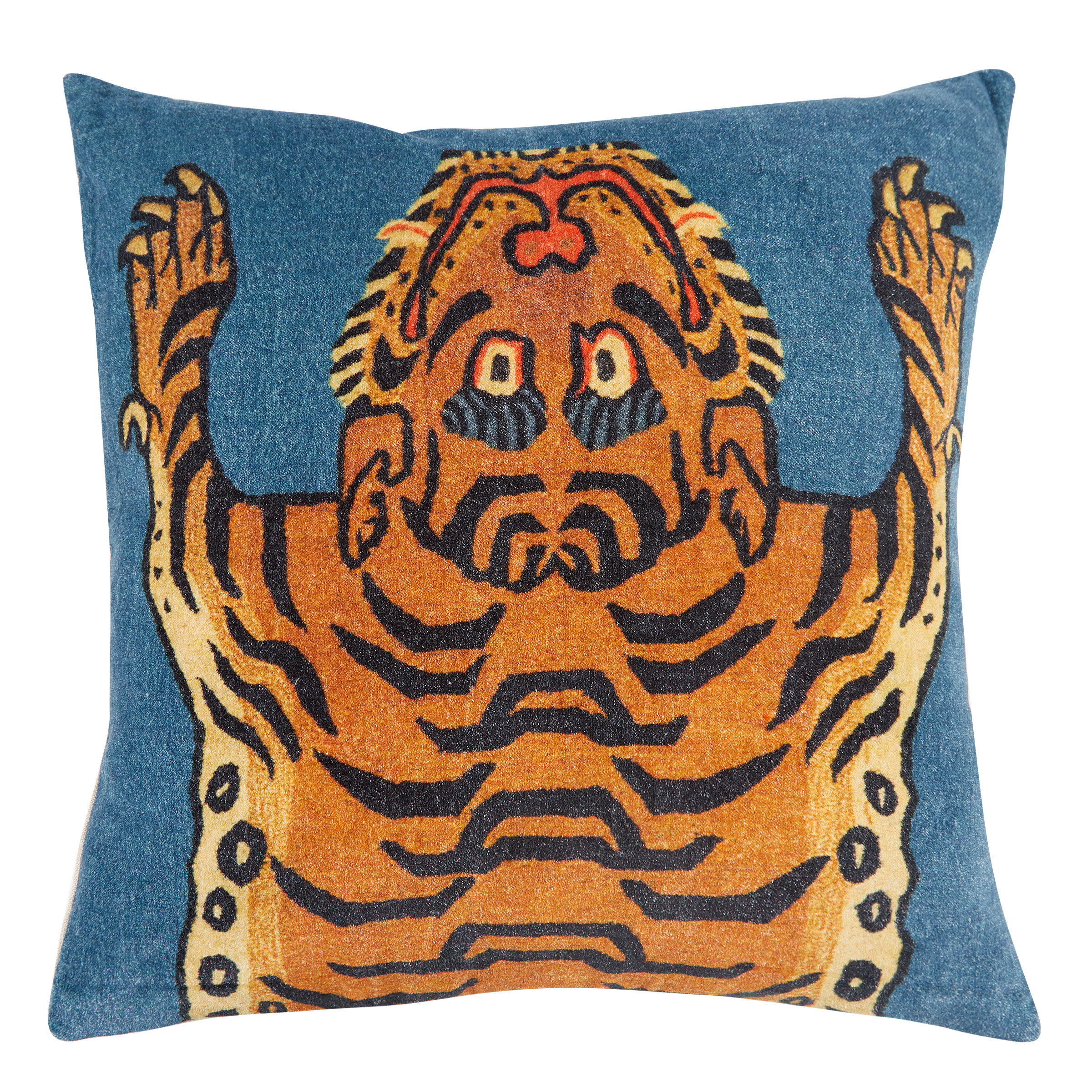 Siren Song by Thomas Paul TIGER 22" X22" VELVET CUSHION | Wayfair