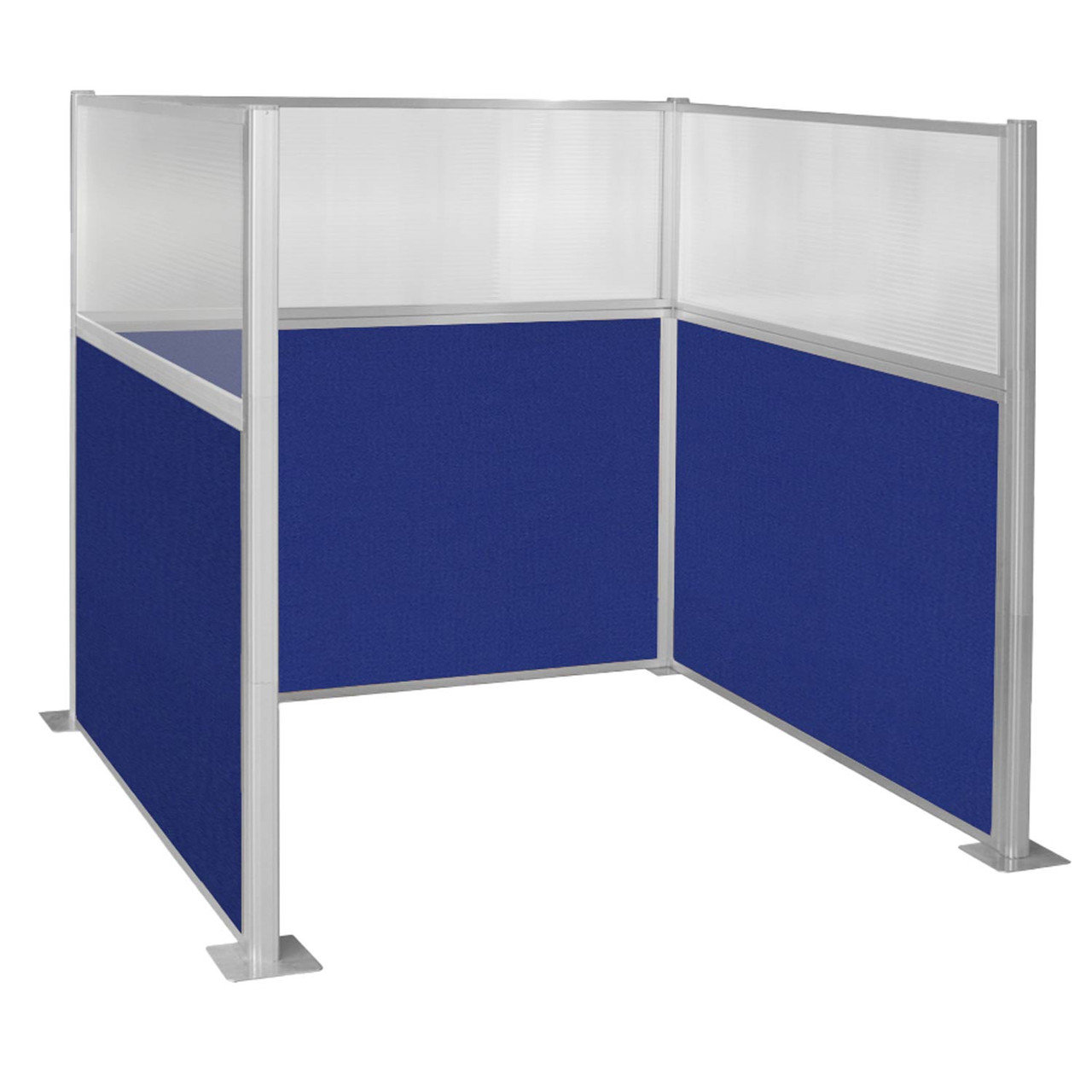 Versare 6' X 6' Pre-Configured U Shape Hush Panel Cubicle - With Window ...