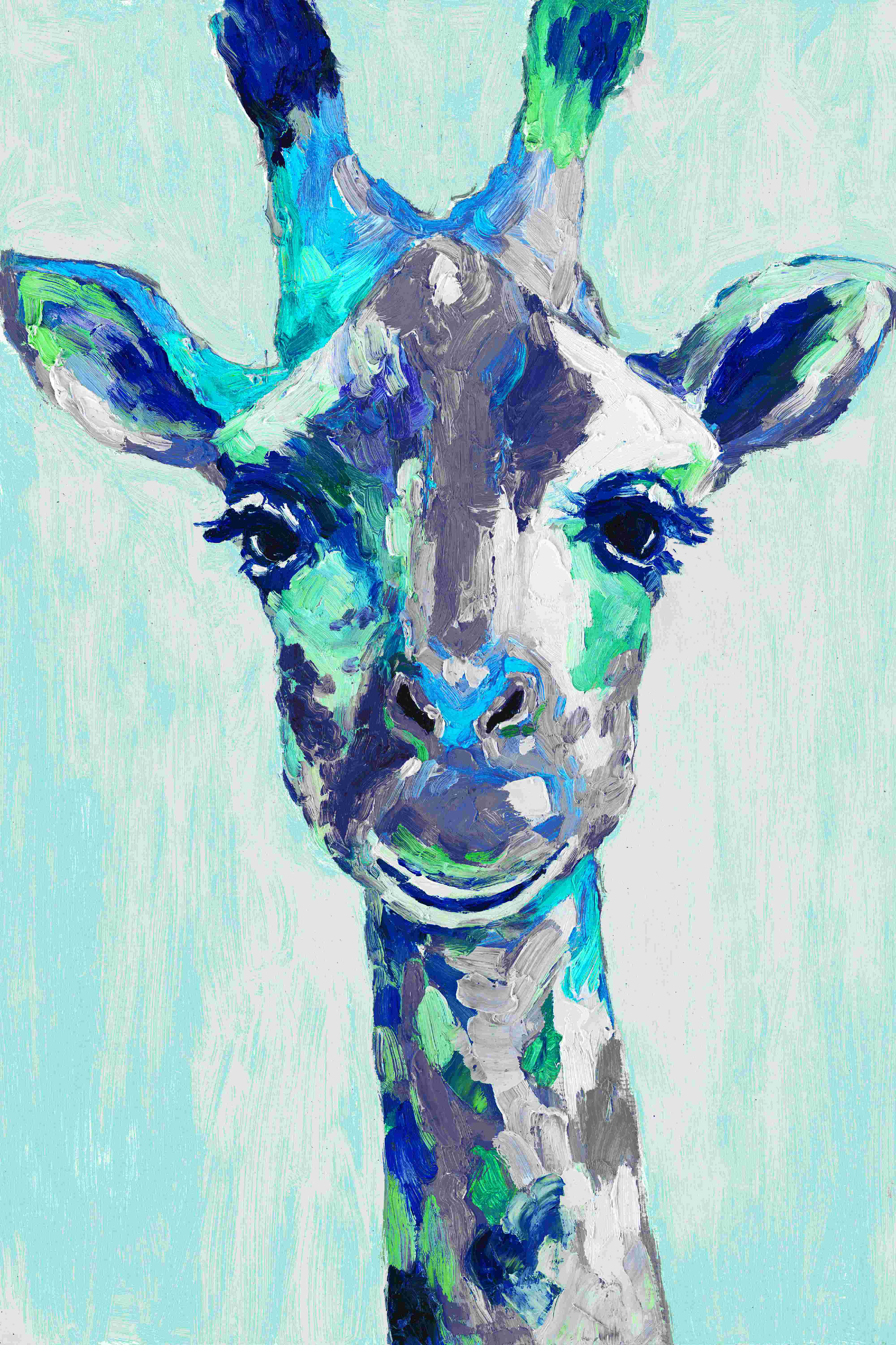 Trinx Blue Raffe - Wrapped Canvas Painting | Wayfair