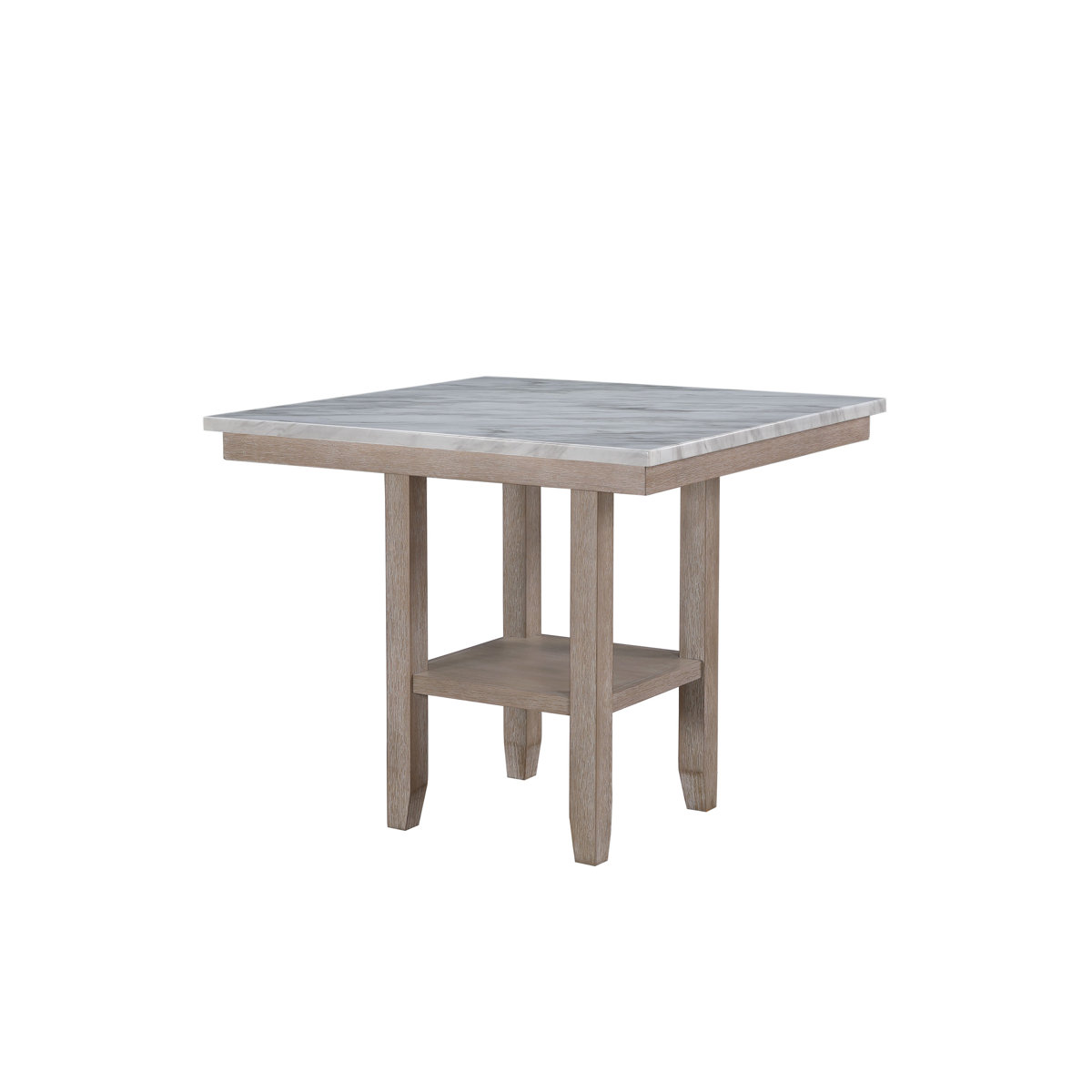 NFusion Justin Counter Height Dining Table with Faux Marble Top ...