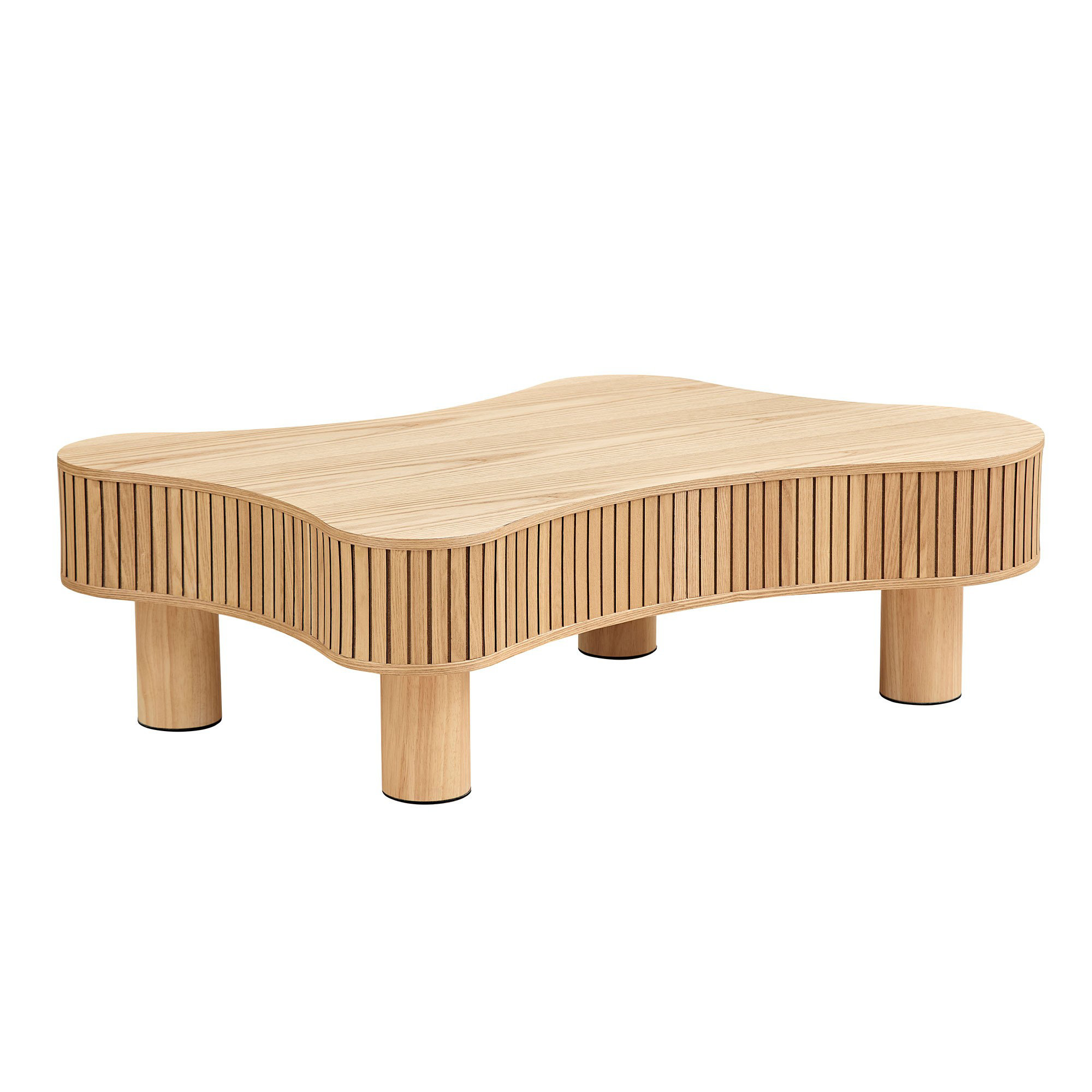 Latitude Run® Modern Wooden Irregular Shape Coffee Table | Wayfair
