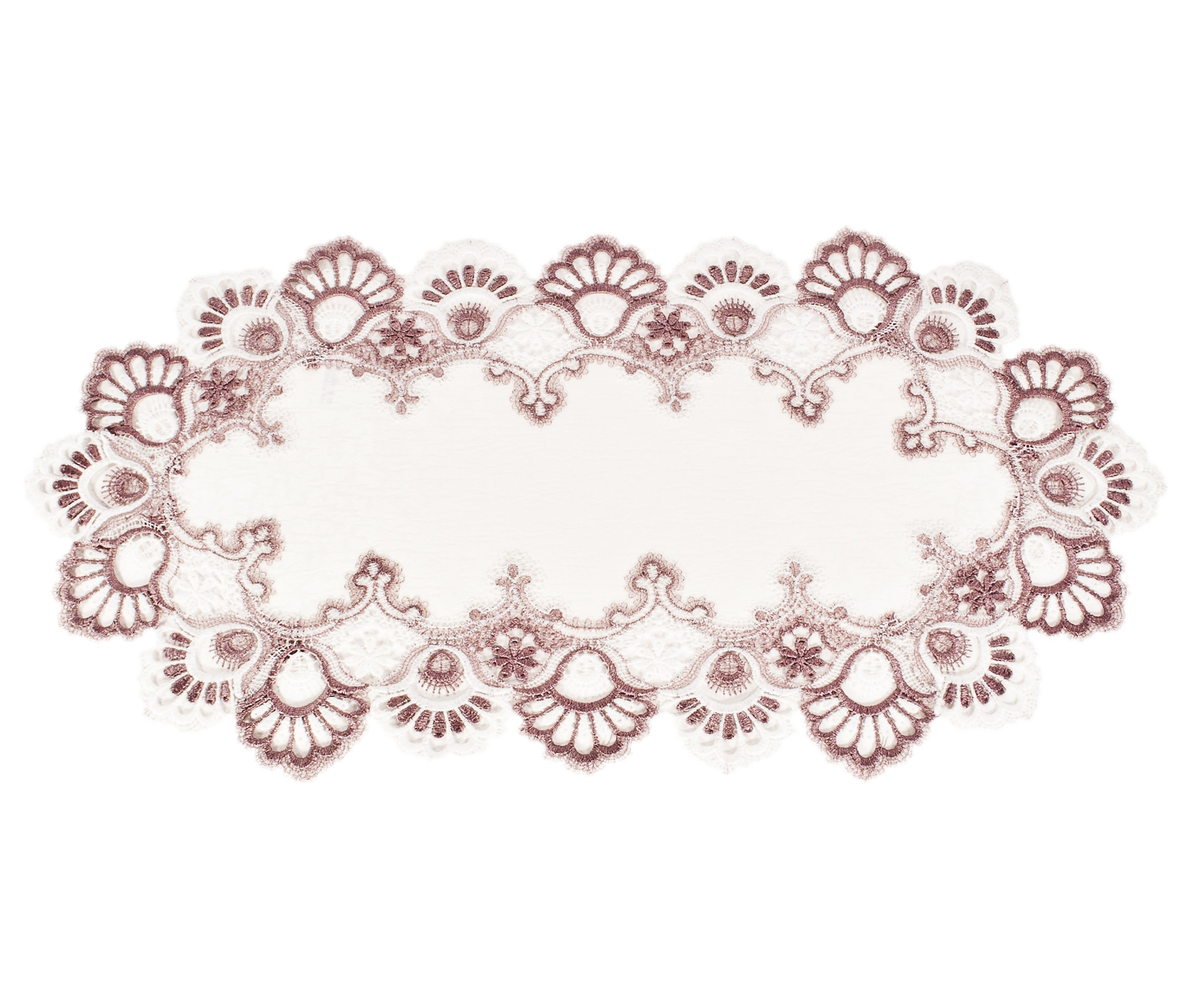 Fleur De Lis Living Mauve Rose Jacquard Peacock Tail European Lace ...