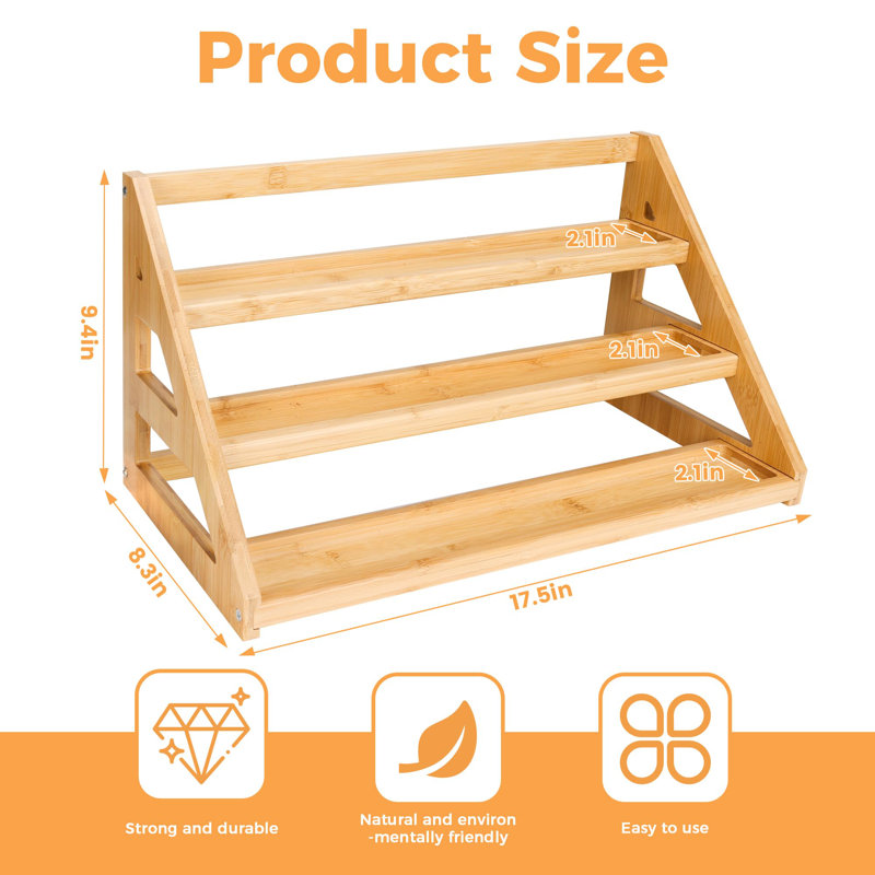 Foundry Select Tiered Spice Rack For Countertop Spice Organizer For ...