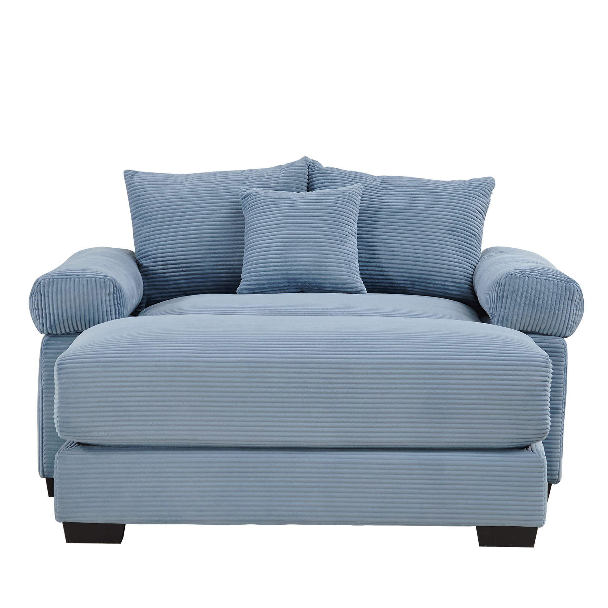 Ebern Designs Oversized Cloud Modular Sectional Couch, Corduroy Fabric ...