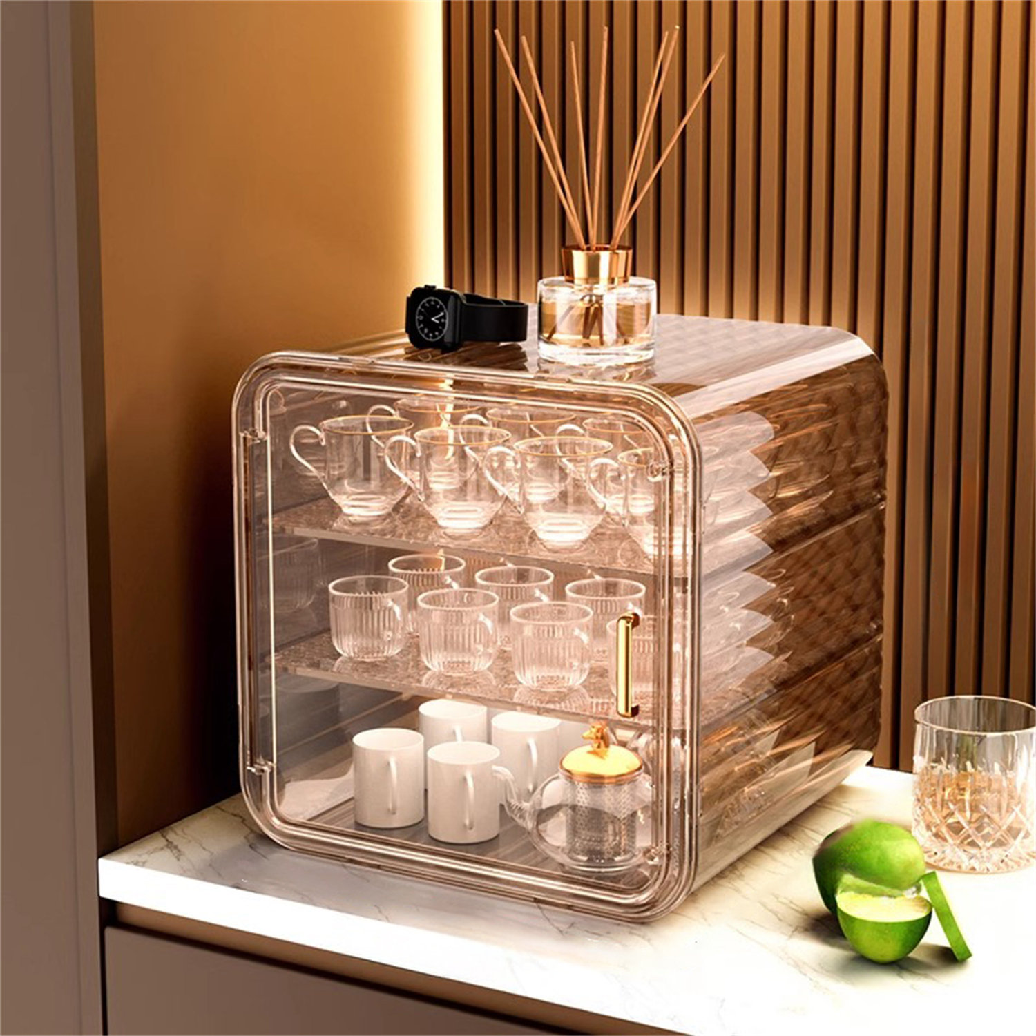 Ivy Bronx Cup Storage Organizer Rack | Wayfair