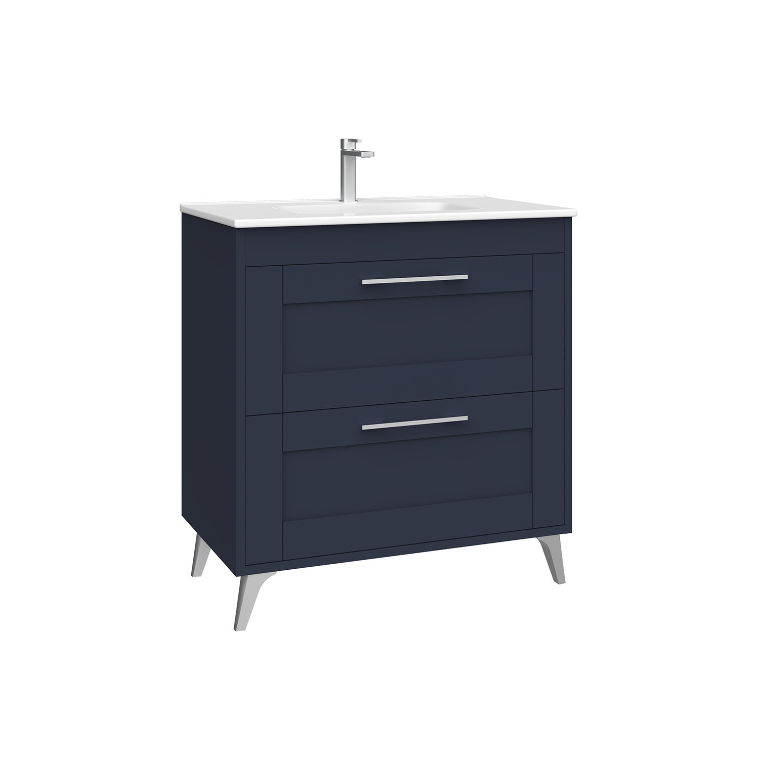 WS Bath Collections Rose C80F Free Standing Bathroom Vanity Unit with ...