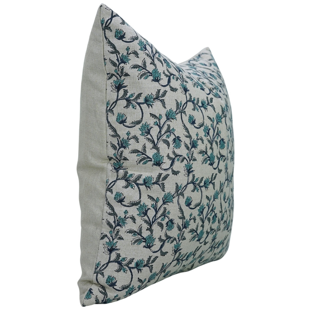 Fabdivine Boho Accent Pillow Cushioncase, Floral Lumbar, Pure Cotton ...