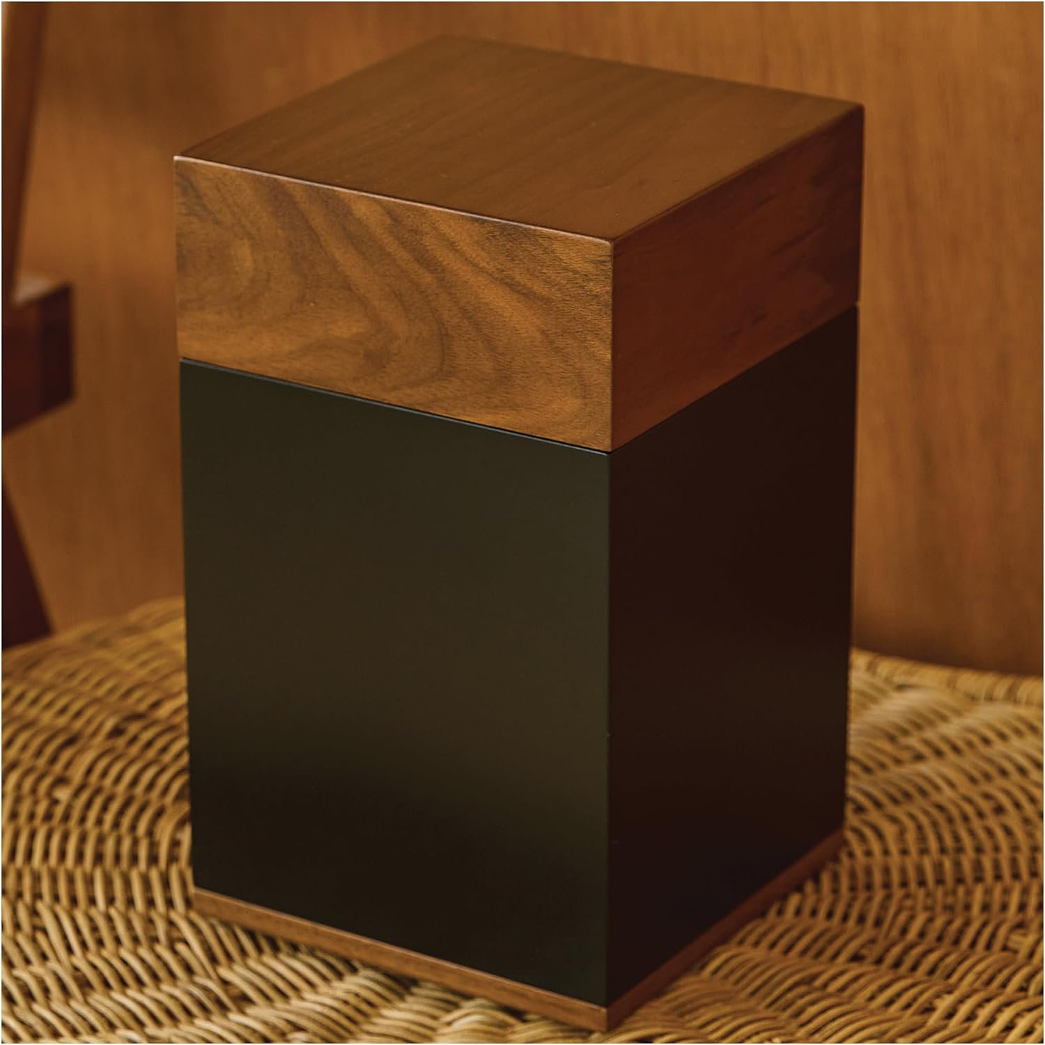 Ebern Designs Seppich Black Walnut Urn For Human Cremation Ash Wooden ...