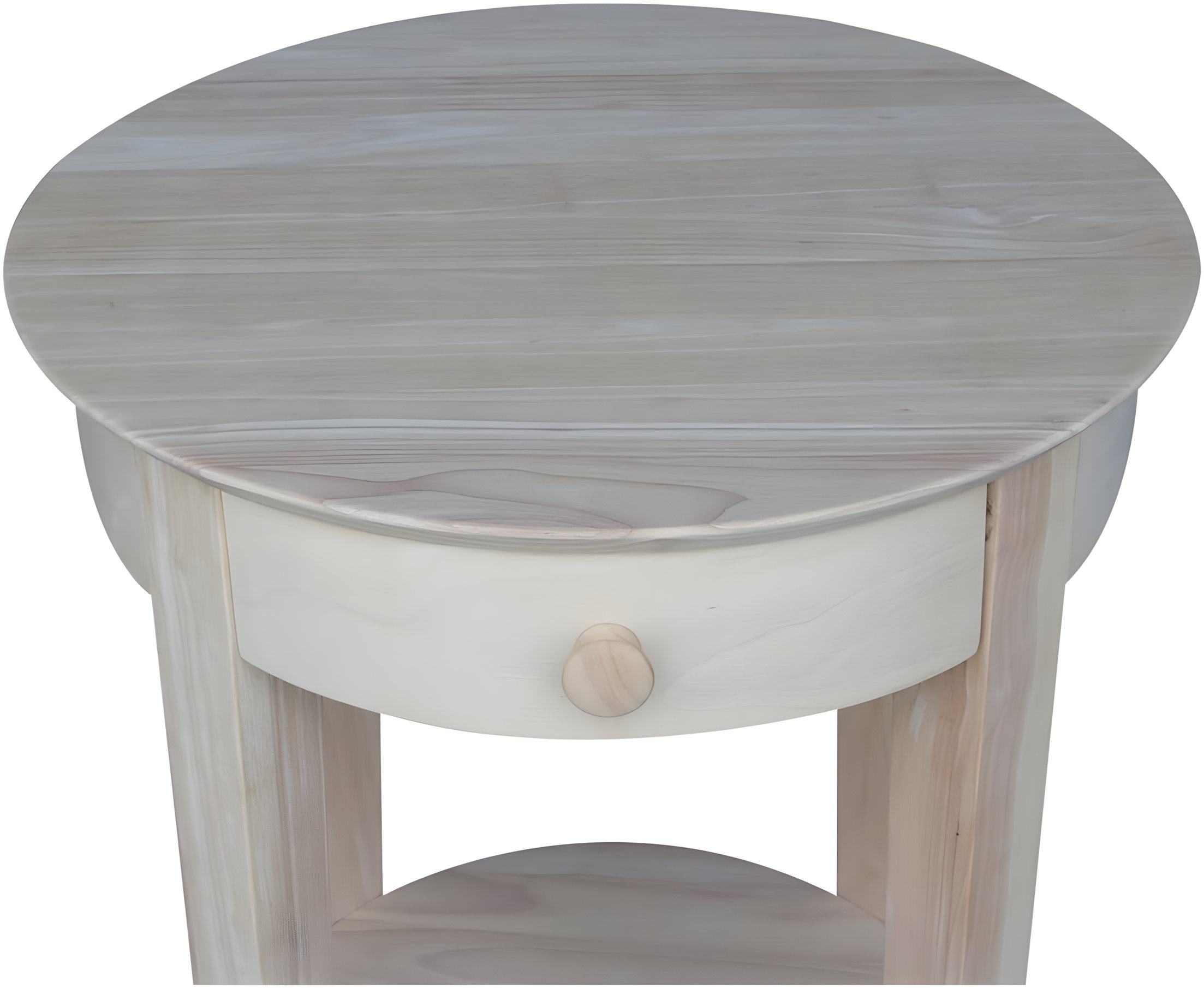 One Allium Way® International Concepts Unfinished Round Accent Table ...