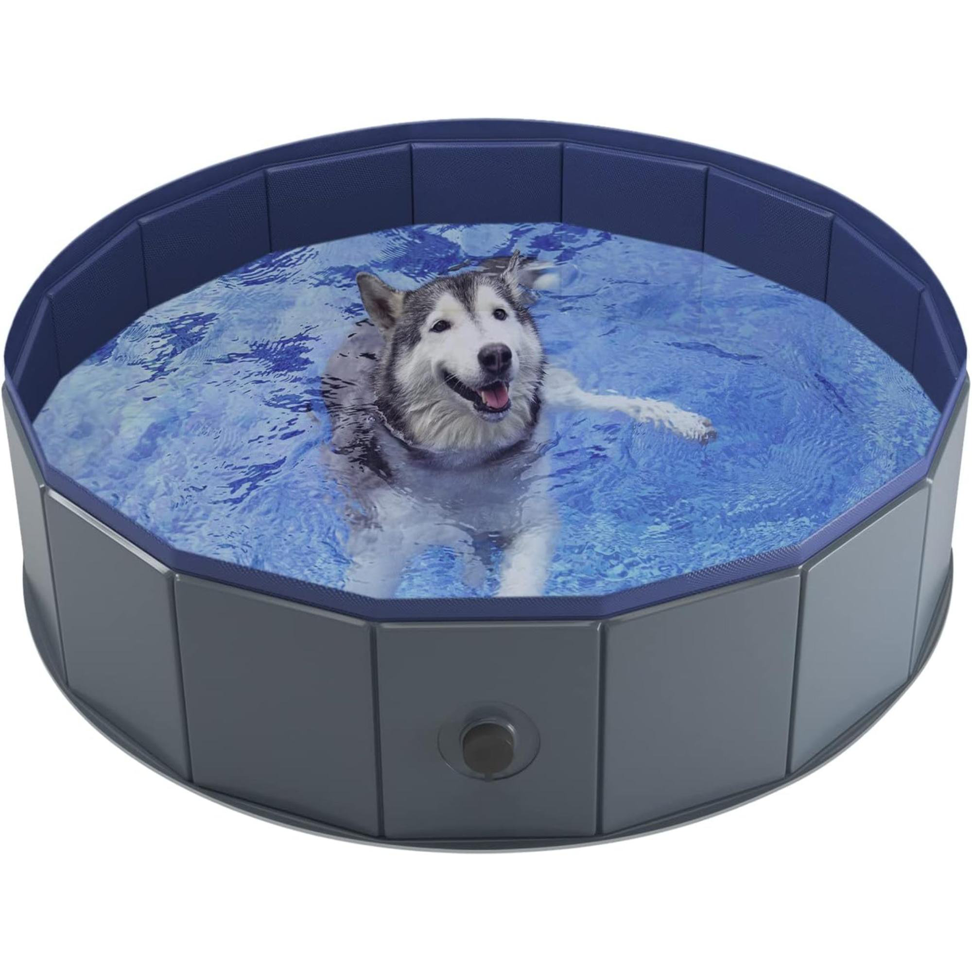 Textiles Hub Foldable Dog Swimming Pool, Collapsible Hard Plastic ...