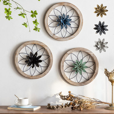 Ophelia & Co. 3 Piece Thicken Farmhouse Rustic Wood Wall Décor Set ...