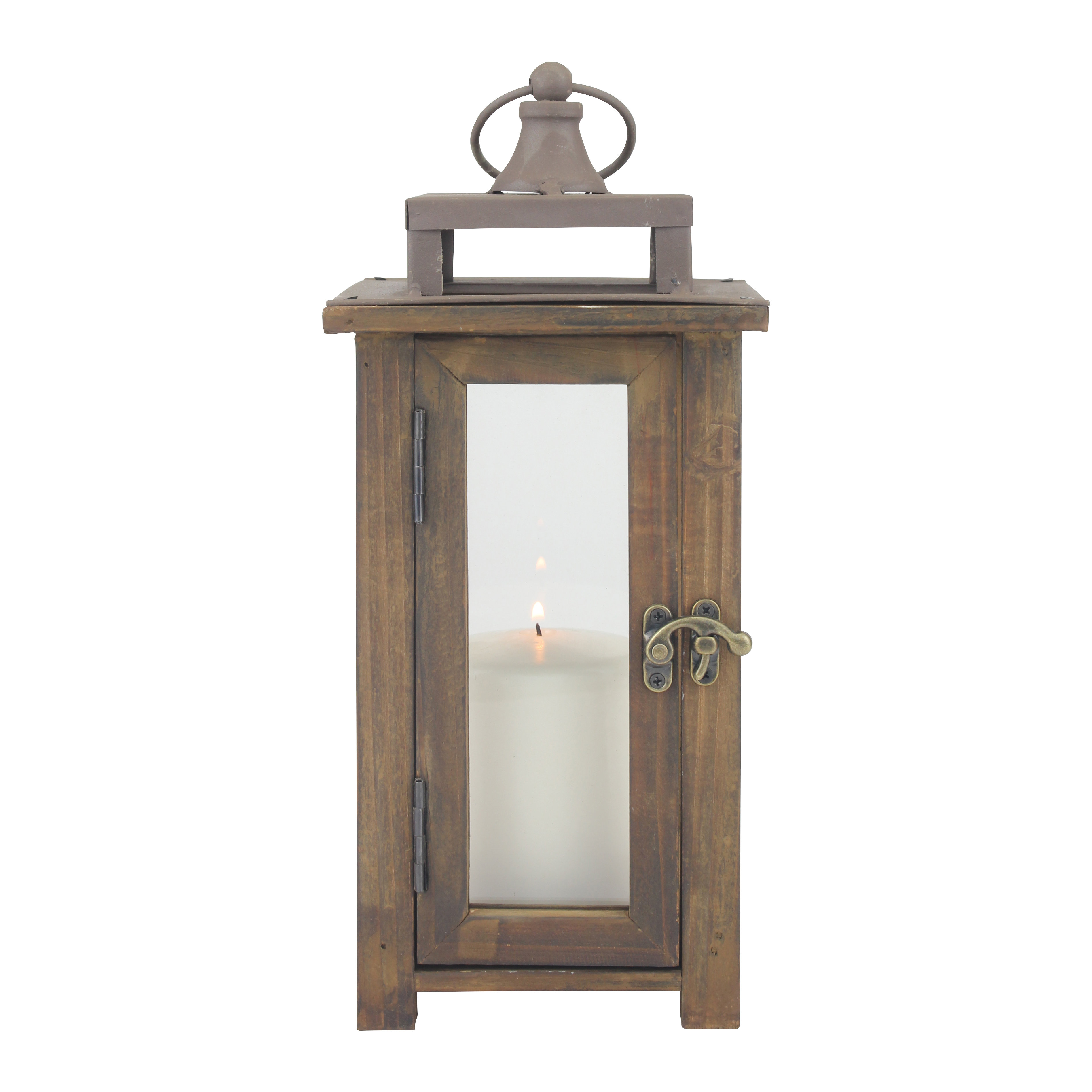 Gracie Oaks Wood Tabletop Lantern & Reviews | Wayfair