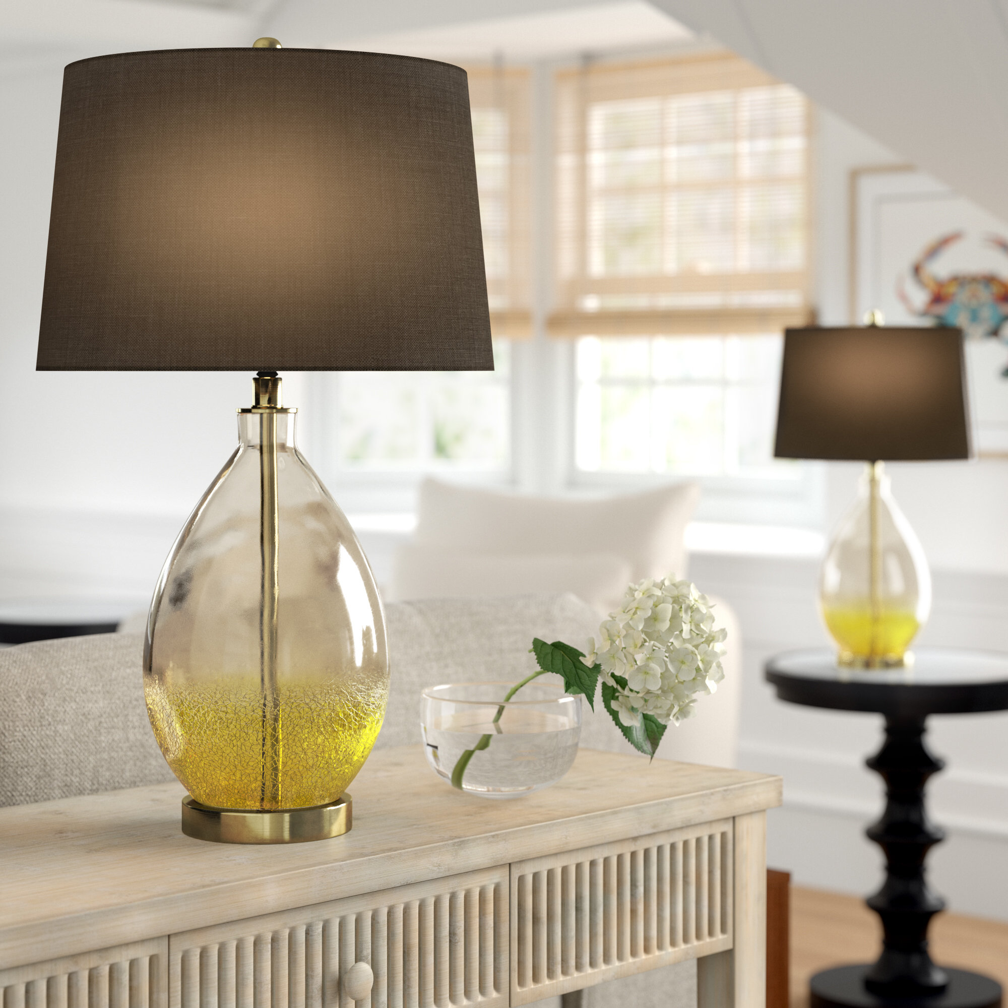 Beachcrest Home Payne Ombre Glass Table Lamp & Reviews | Wayfair