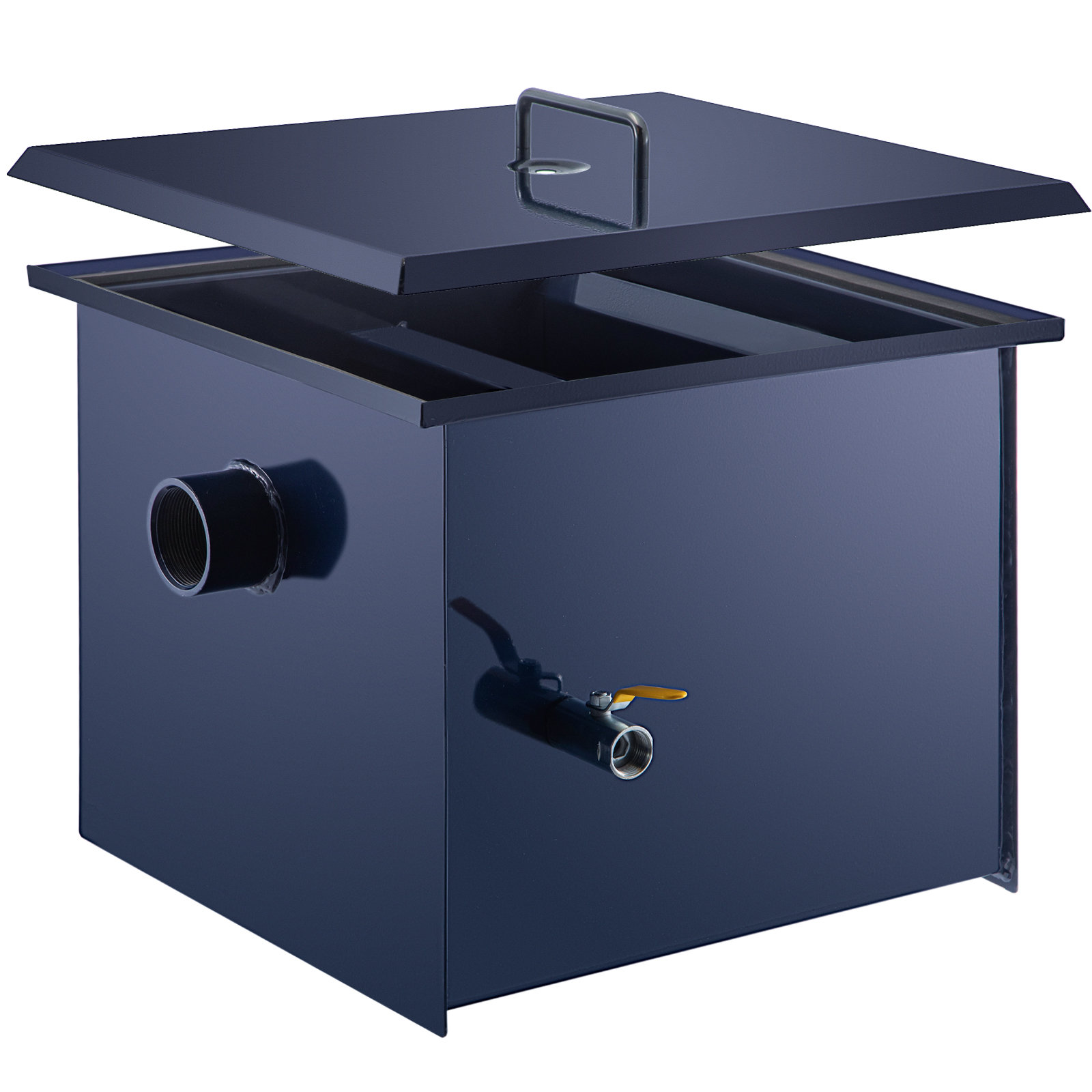 VEVOR Commercial Grease Interceptor 70 LB, Carbon Steel Grease Trap 35 ...