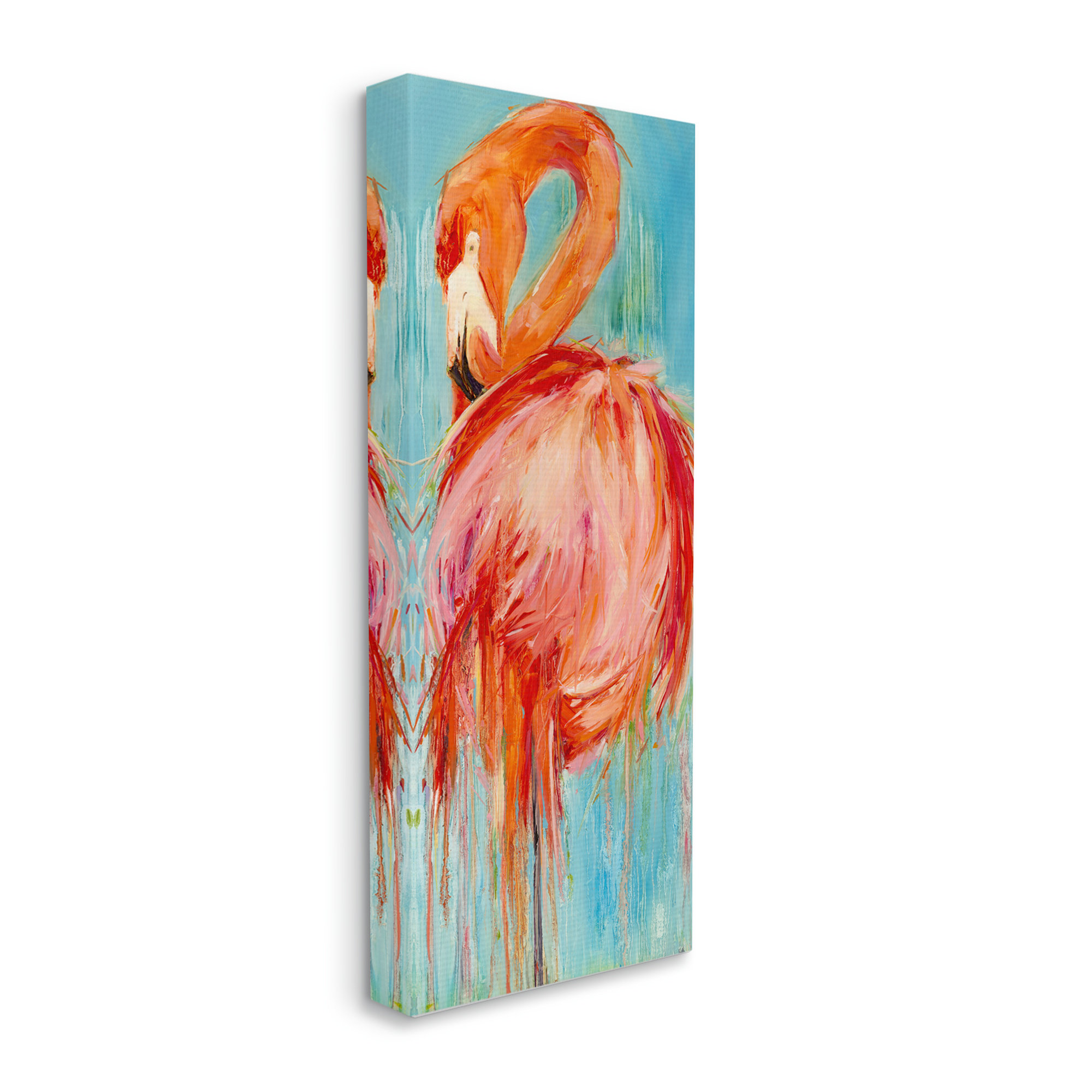 Stupell Industries Au-454-Canvas " Bold Abstract Flamingo " by Kathleen ...