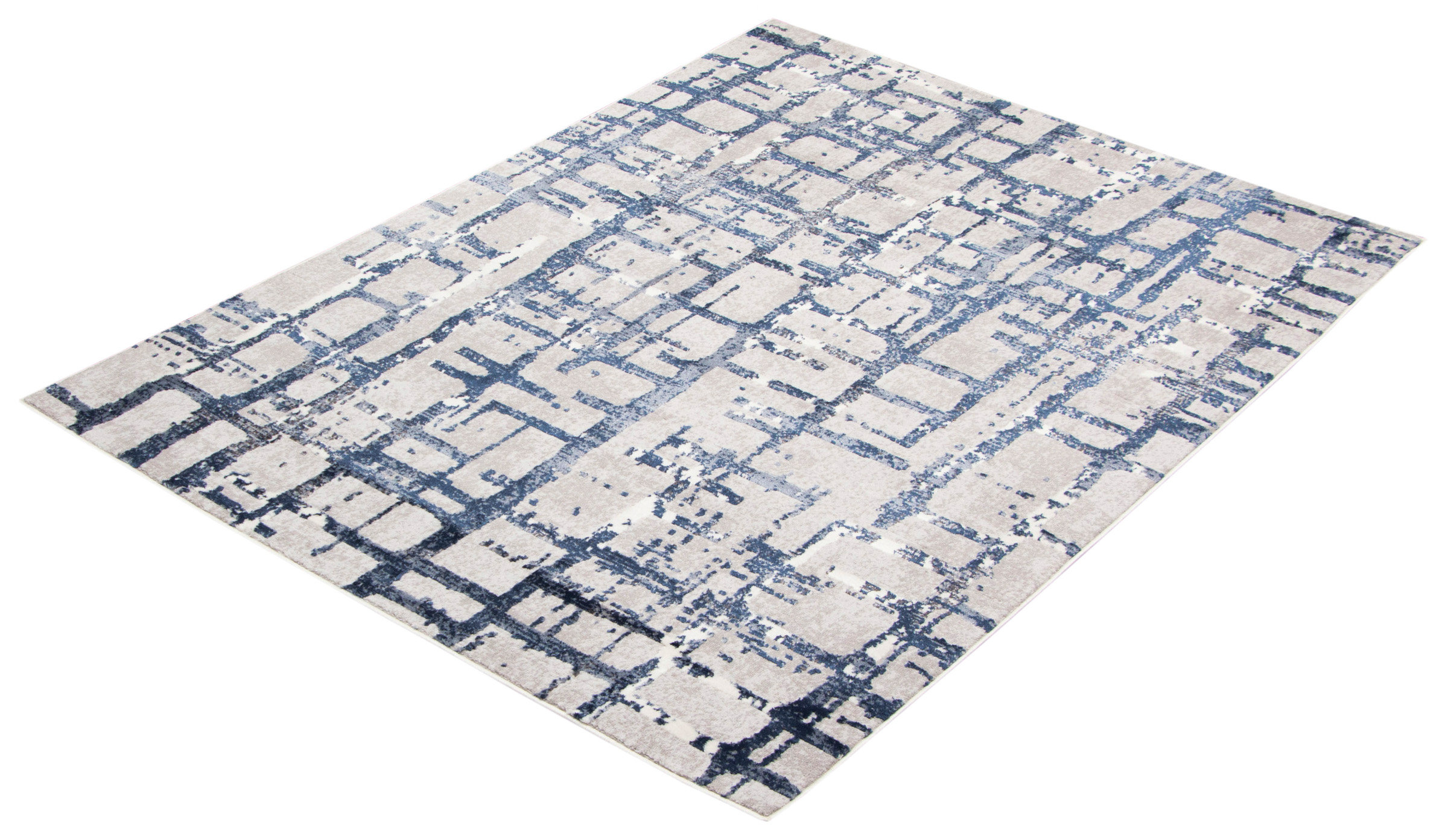 17 Stories Artra Abstract Navy Area Rug - Wayfair Canada