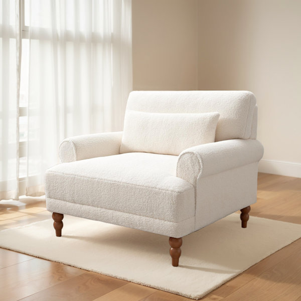 Darby Home Co Rolled Recessed Arm Accent Armchair & Reviews | Wayfair