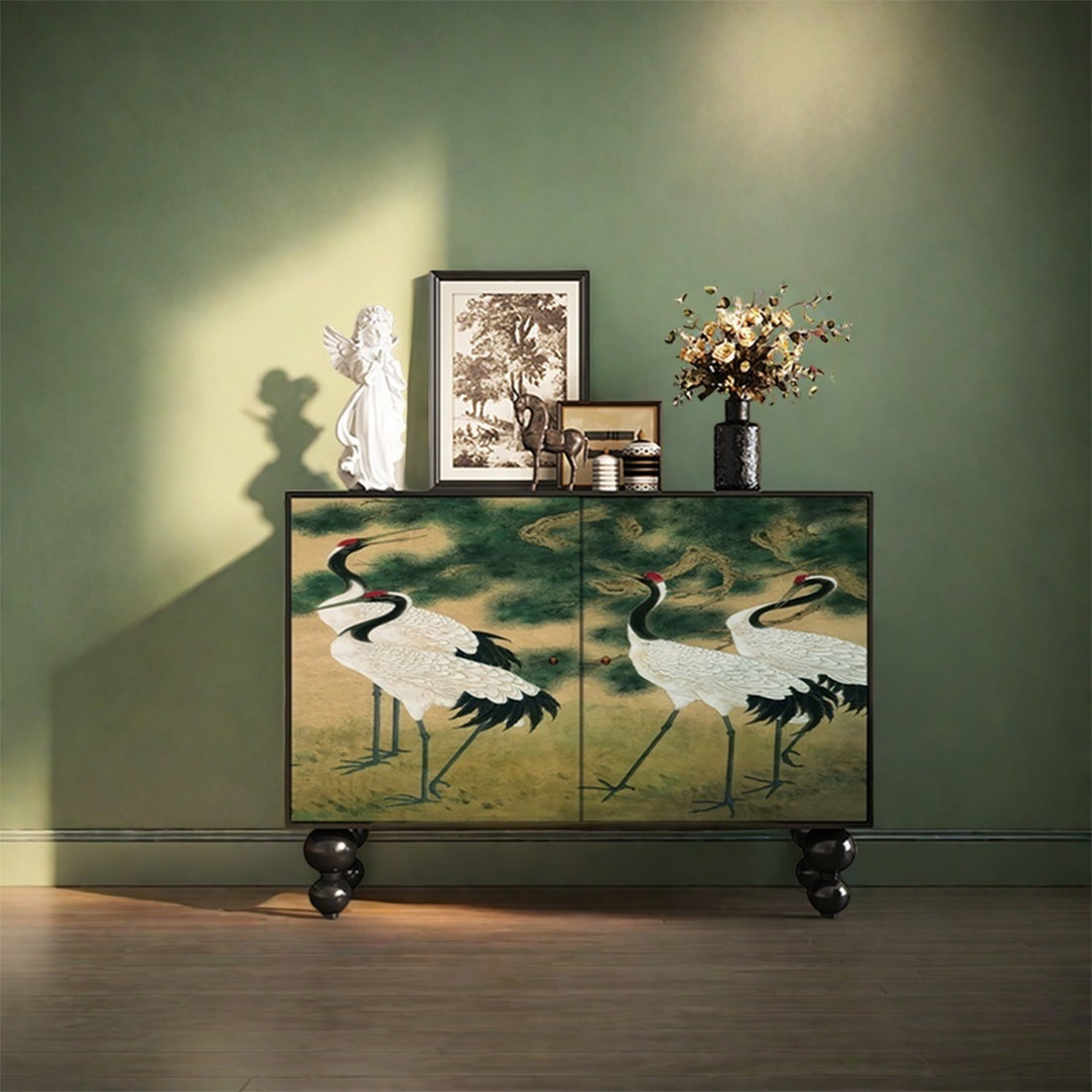INVOJU Walnut Frame Storage Cabinet | Wayfair