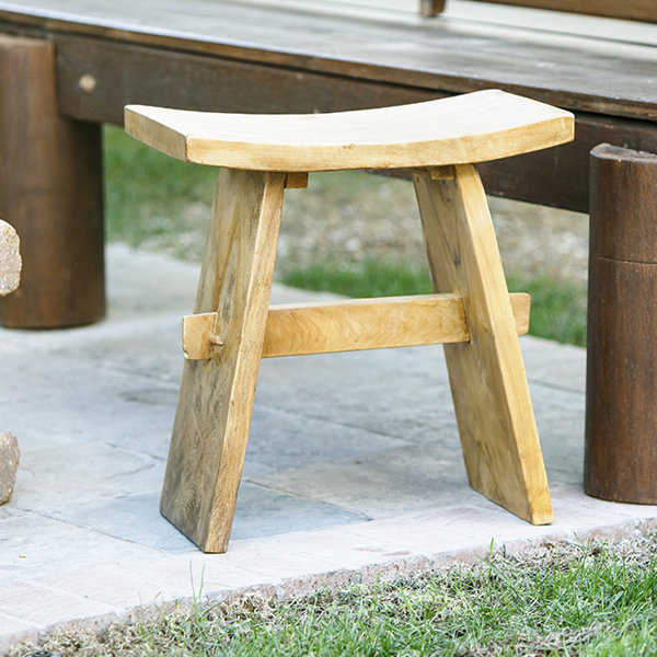 Garden Age Habibi Japanese Teak Stool & Reviews | Wayfair