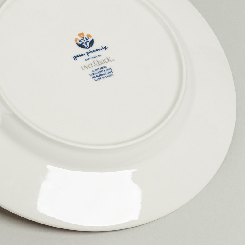 over&back x Jess Phoenix Hand-Finished Stoneware Dinner Plates with In ...