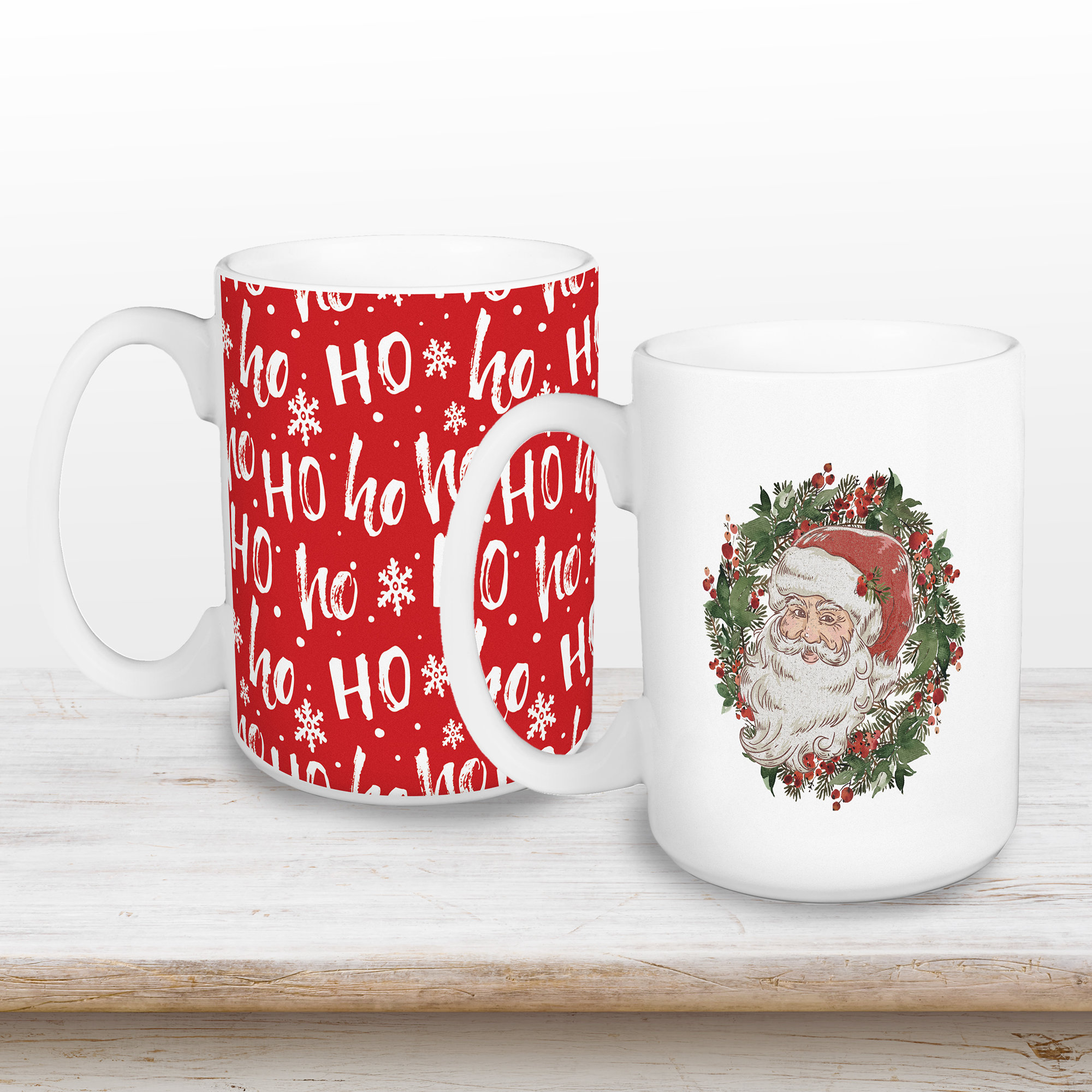 The Holiday Aisle® Vintage Santa Mug - Set Of 2 - Wayfair Canada