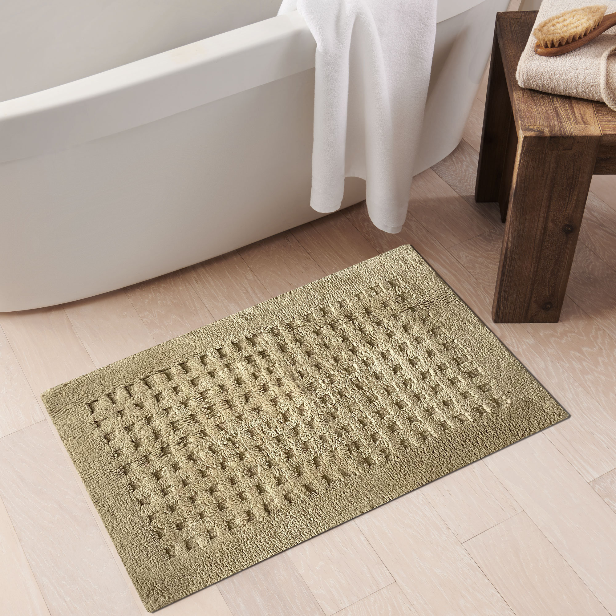 Latitude Run® Kadijah Essential Waffle Modern Bath Rug | Wayfair
