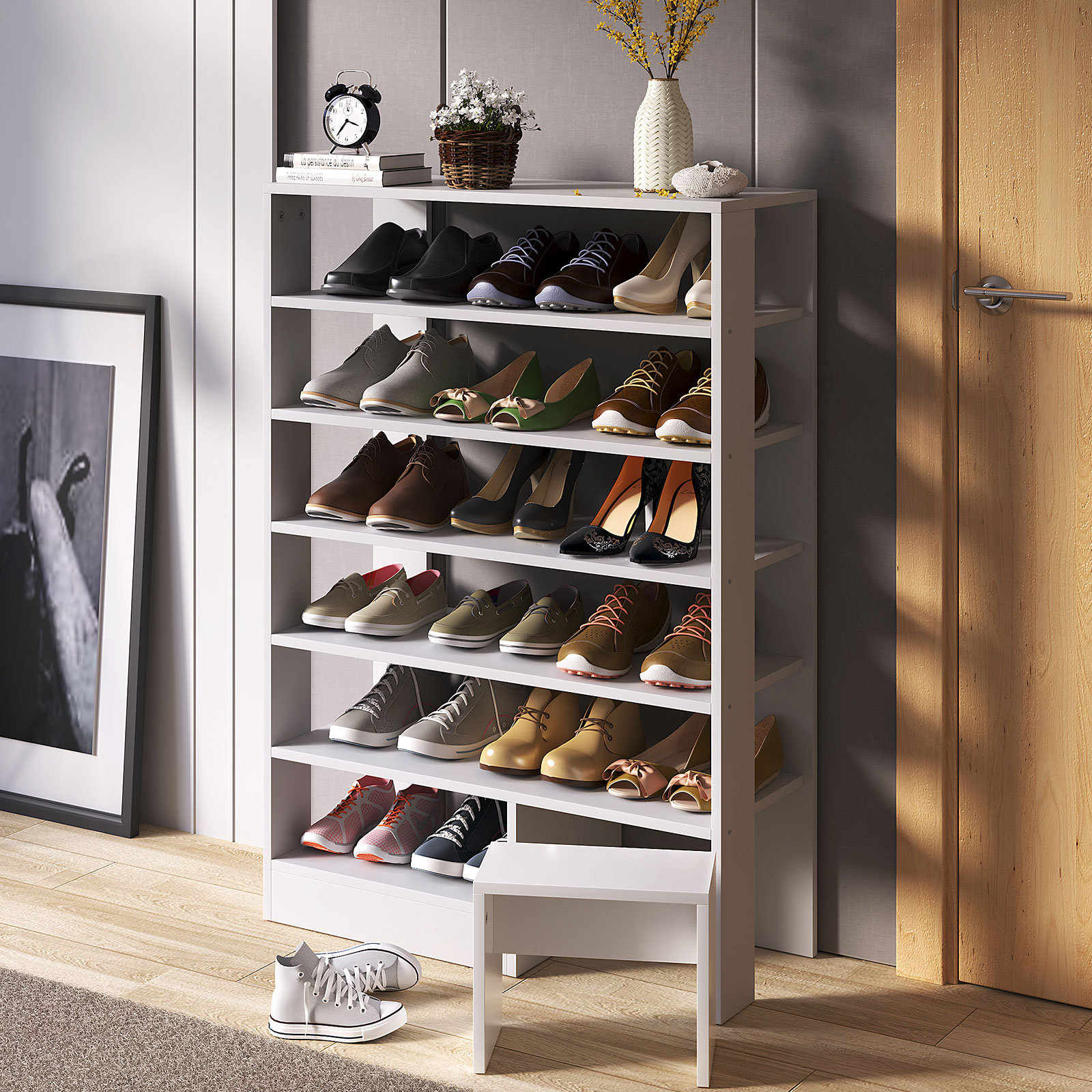 Latitude Run® 7-Tier Shoe Rack Storage Organizer | Wayfair